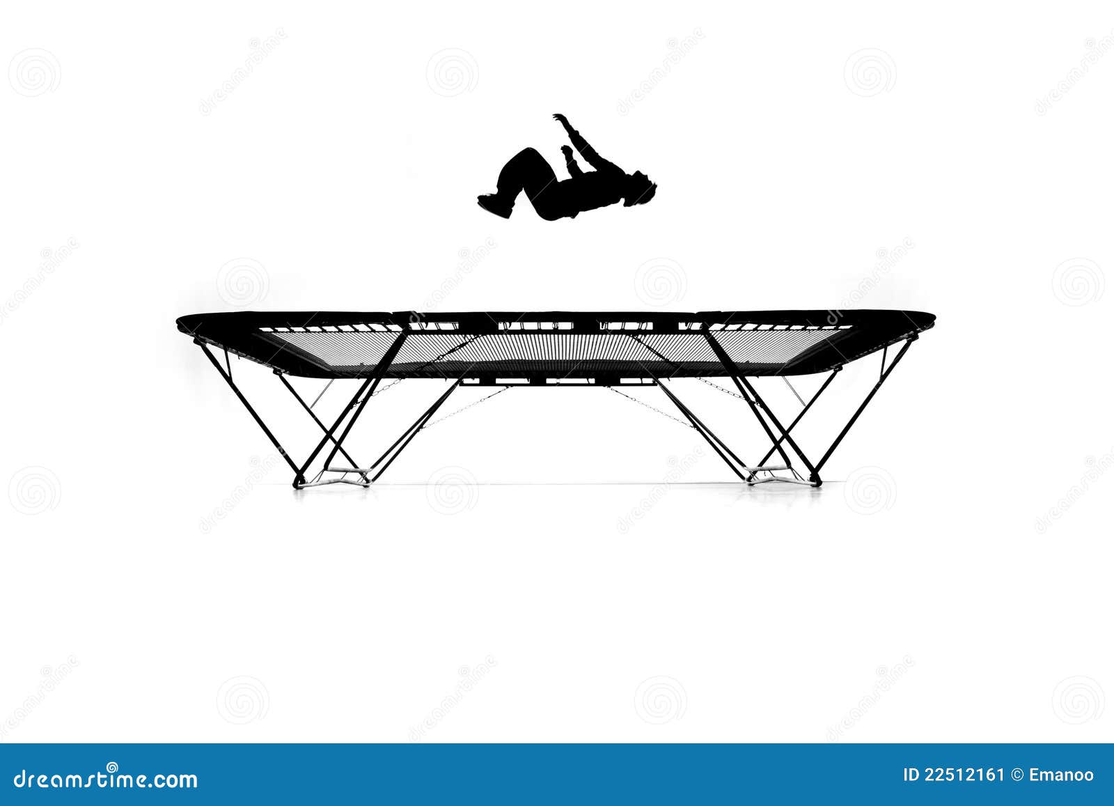 Silhouette of Gymnast on Trampoline Stock Image - Image of dance ...