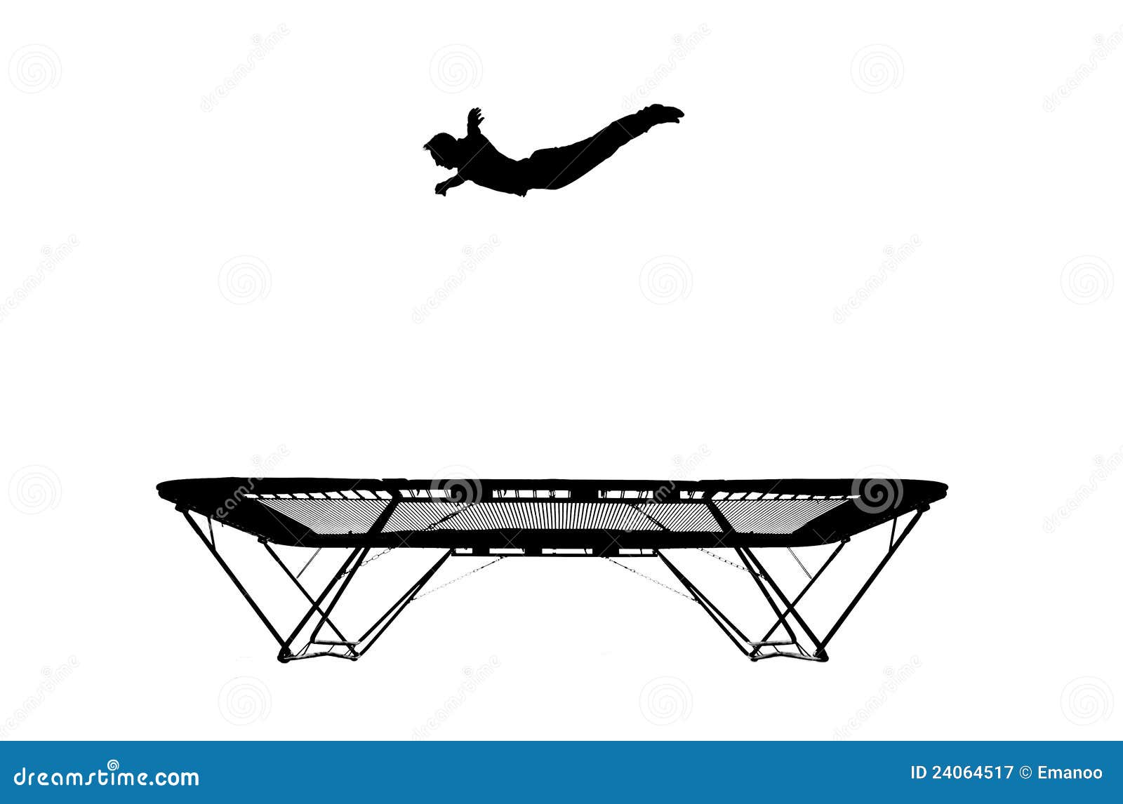 Silhouette of Gymnast on Trampoline Stock Illustration - Illustration ... Silhouette of Gymnast on Trampoline Stock Illustration - Illustration ...