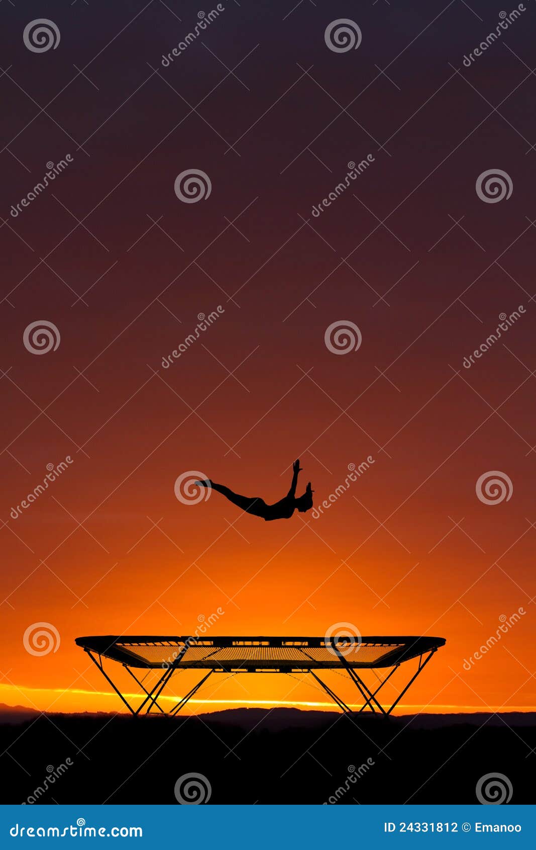 Straddle Jump Silhouette