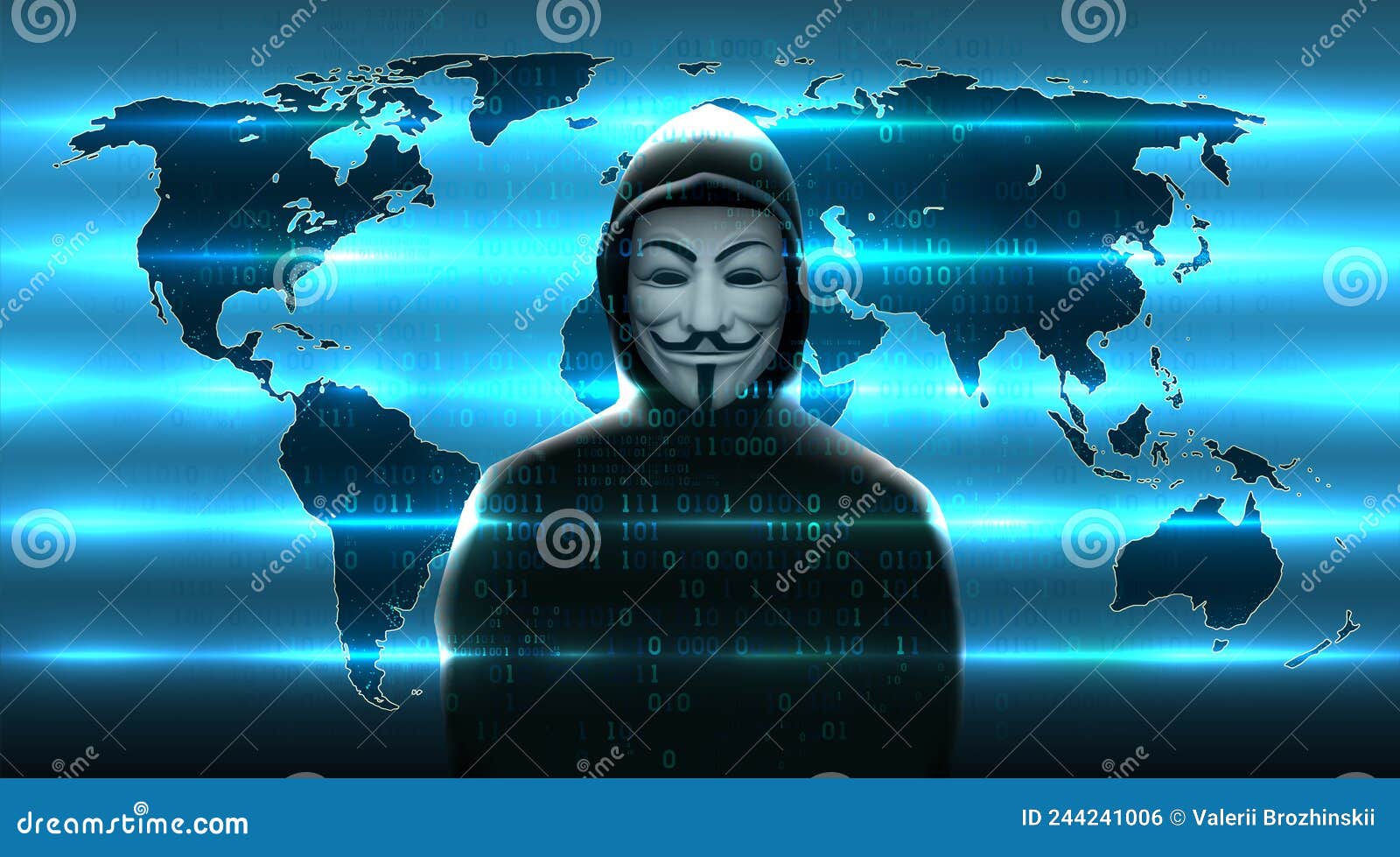 Anonymous Mask Icon In Pixel Art Style Vector Illustration ...