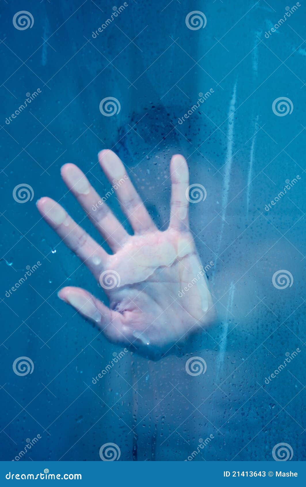 Silhouette of Hand Behind Glass Stock Image - Image of mystery, sign ...