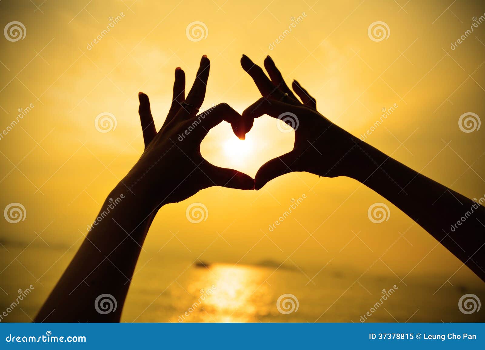 Silhouette Hand in Heart Shape Stock Image - Image of emotions, light ...