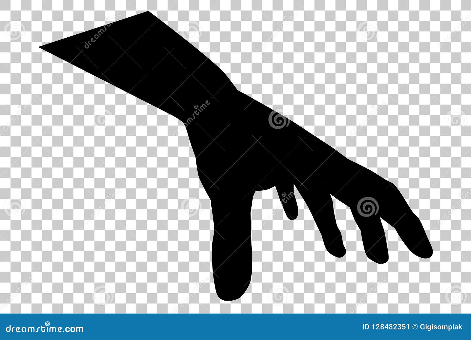 Grabbing Hand Silhouette Vector
