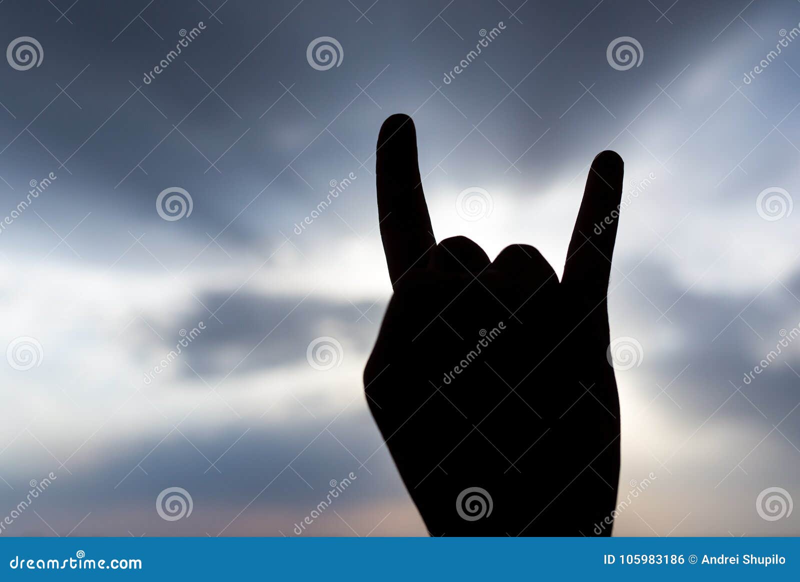Silhouette of the Hand on the Sunset Background Stock Photo - Image of ...