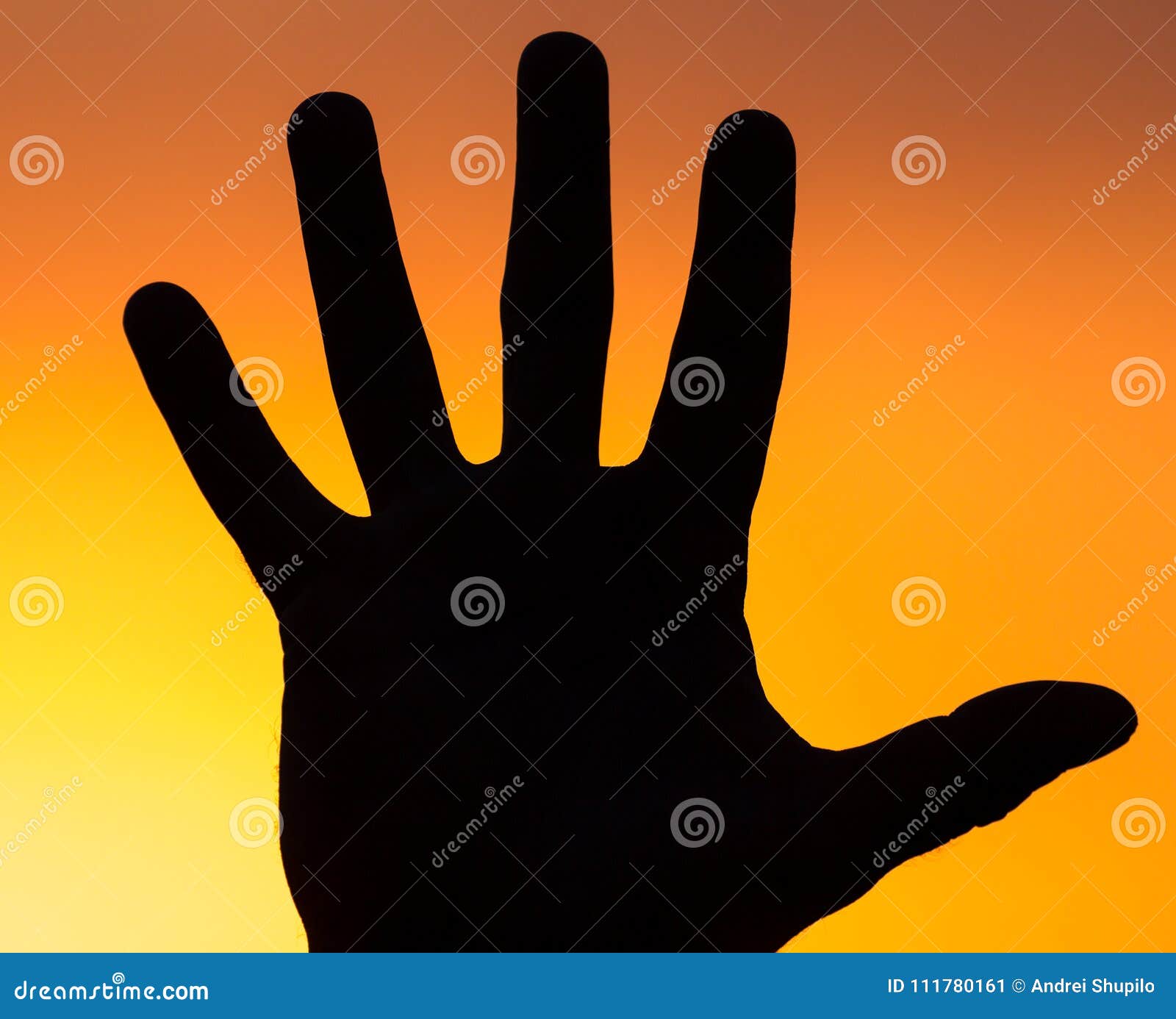 Silhouette of Hand at Sunset Stock Image - Image of cheering, hope ...