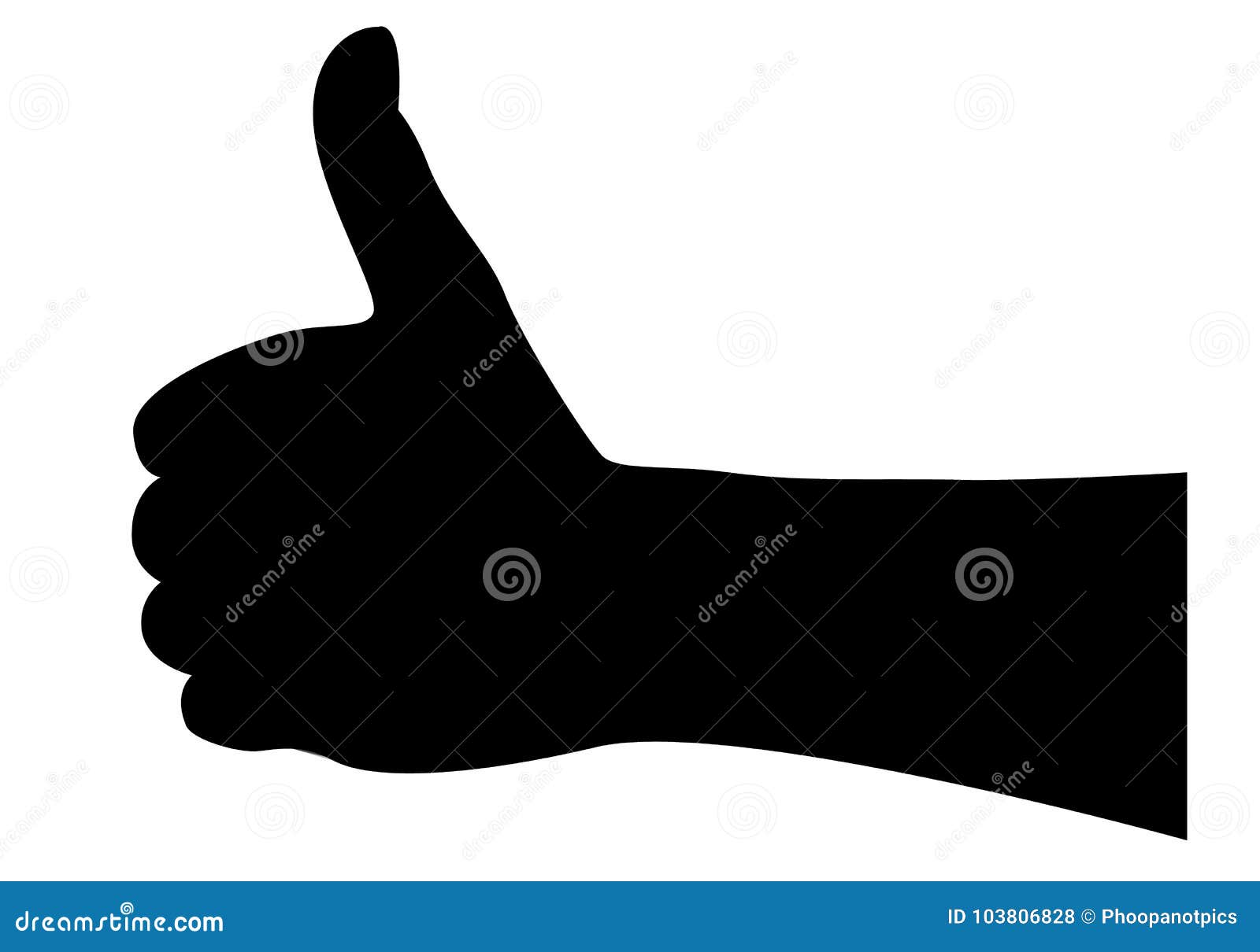 Silhouette Hand symbol stock vector. Illustration of hand - 103806828