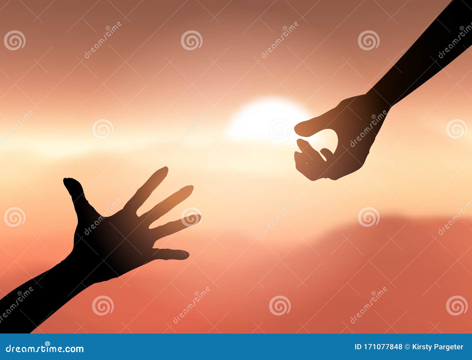 Silhouette of Hands Reaching Out To Help Stock Vector - Illustration of ...