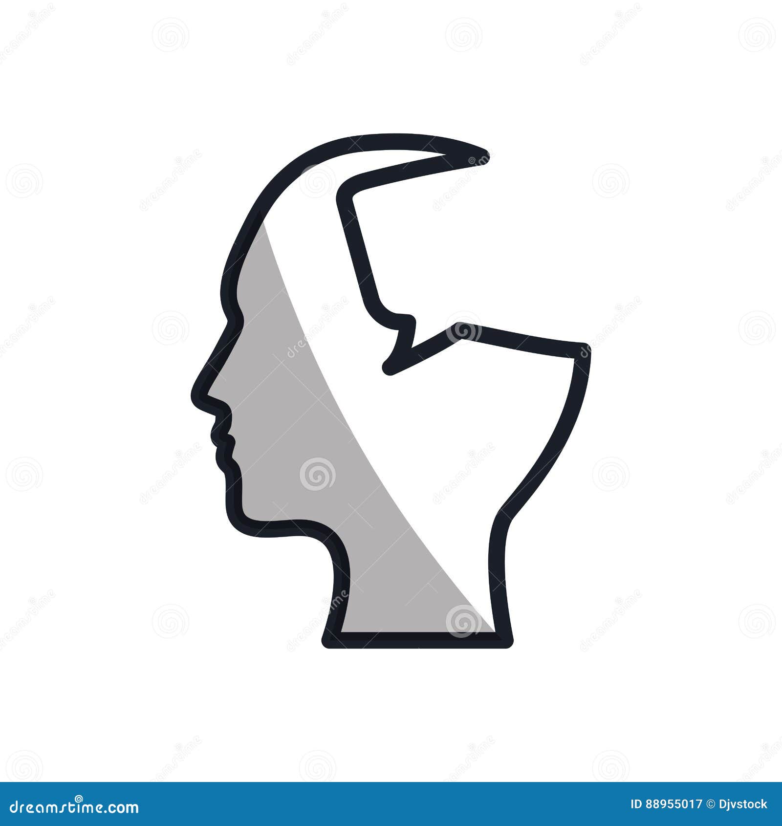 Man Head With Bubble Thoughts Of Maths And Physics Formulas. Man ...