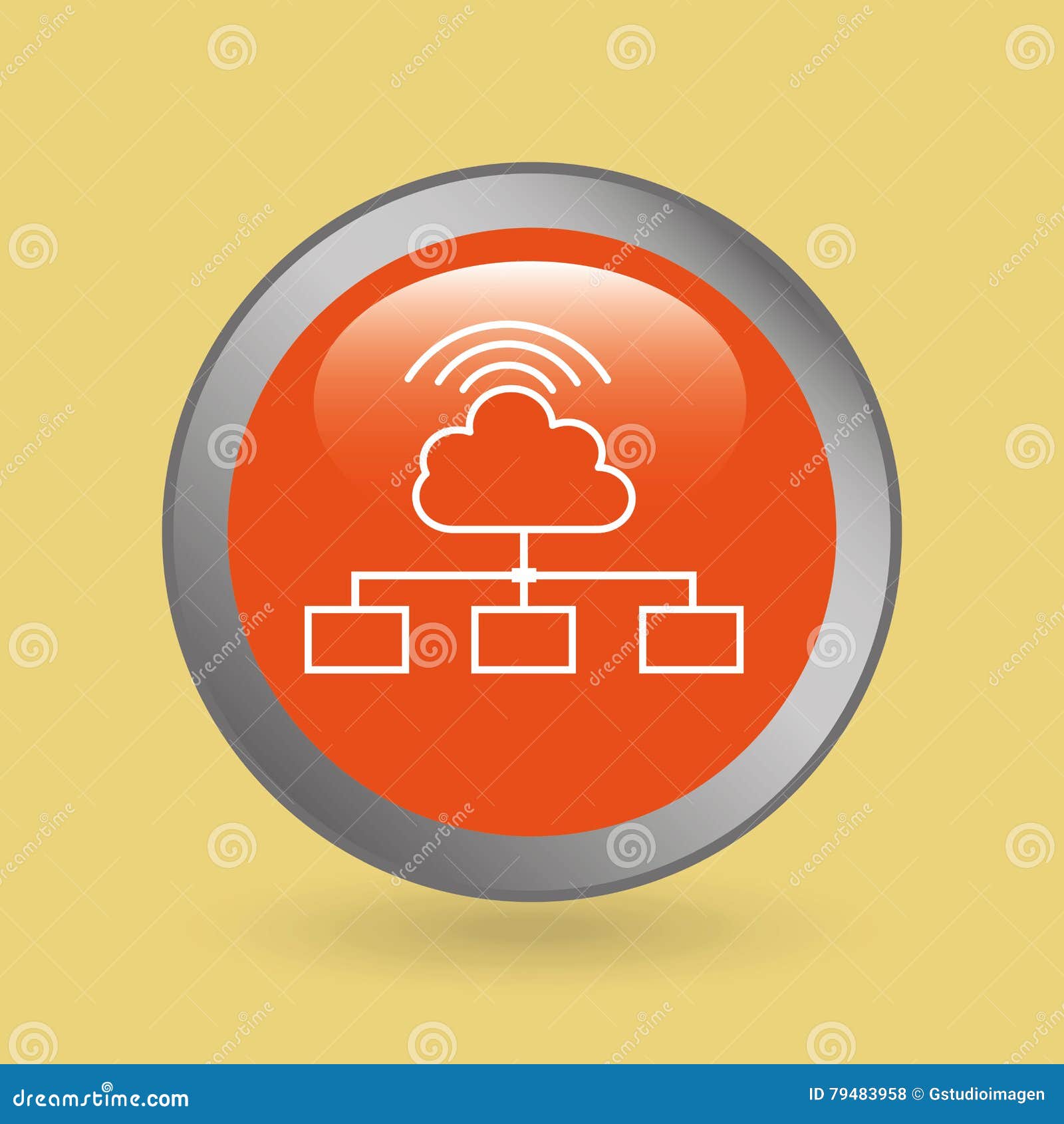 Silhouette Head Cloud Computing Icon Graphic Stock Illustration ...
