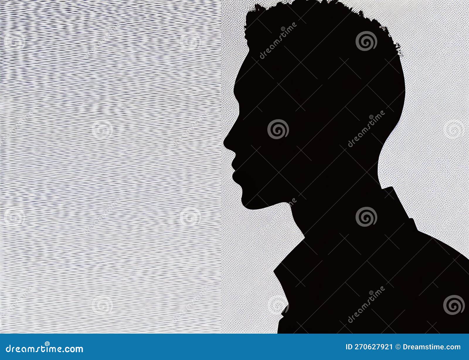 SIlhouette of a Head, Man Profile Stock Image - Image of draw, human ...