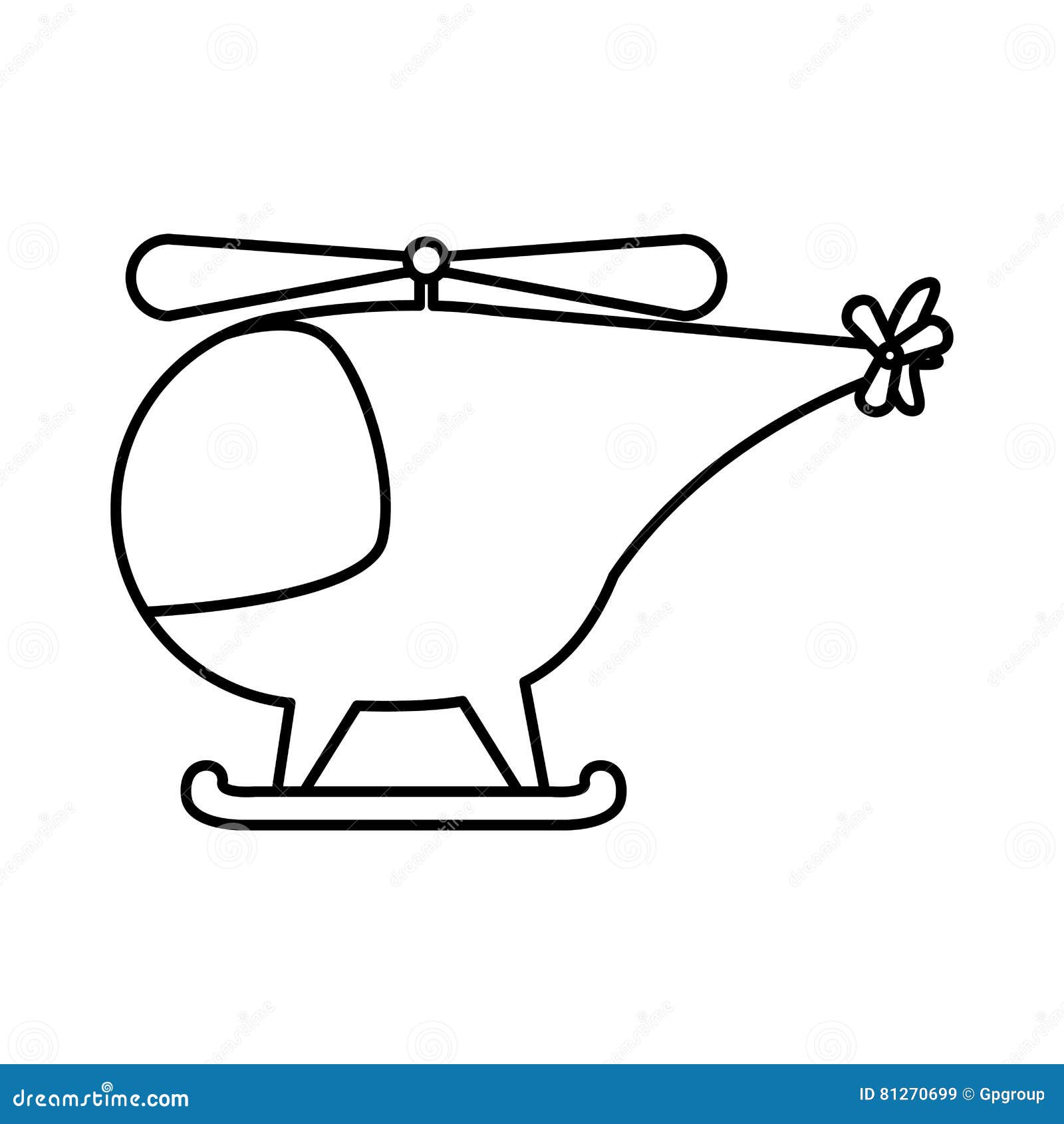 Silhouette Of Helicopter. Vector Drawing | CartoonDealer.com #84245483