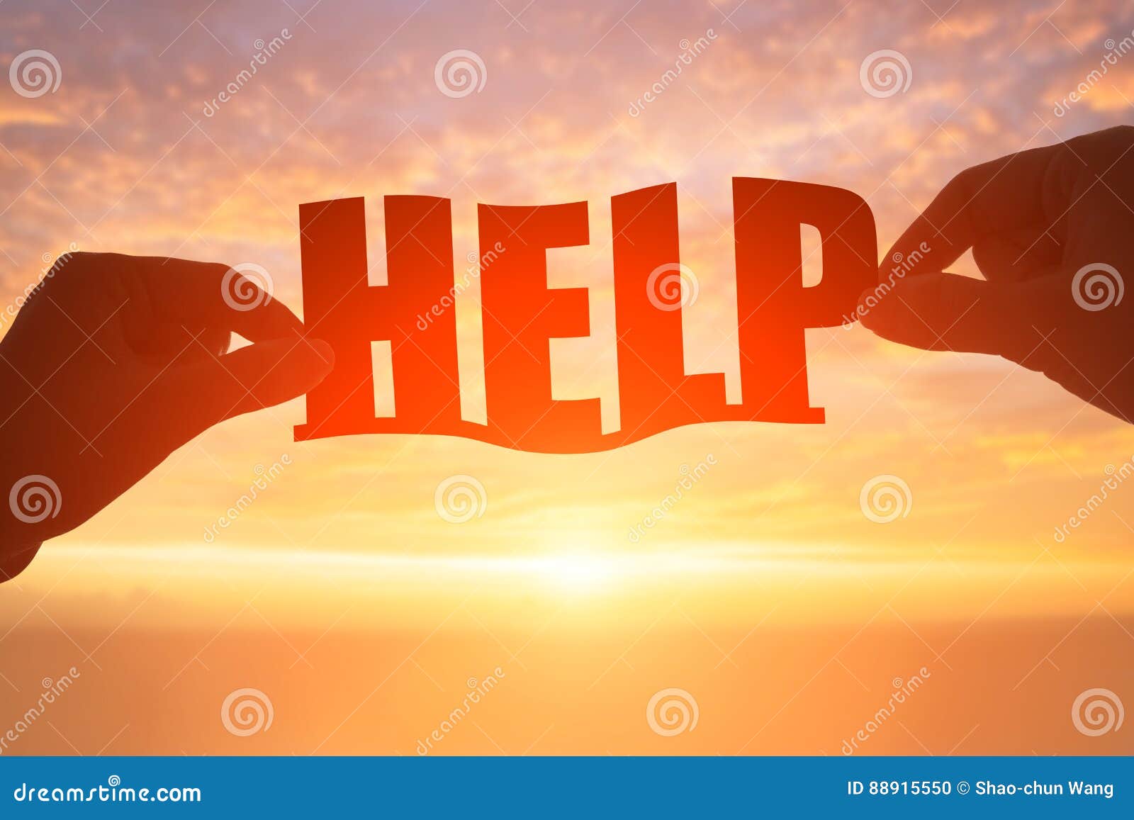 Silhouette of help word stock illustration. Illustration of back - 88915550