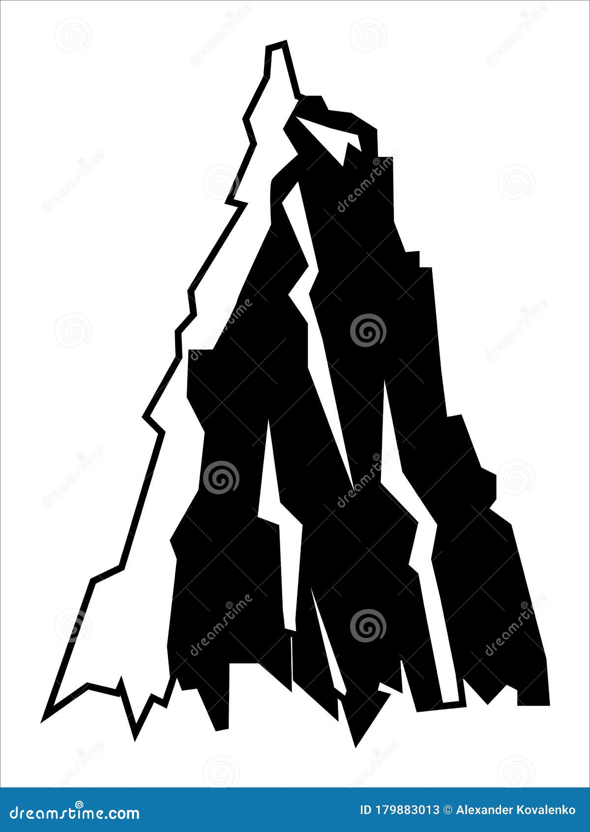 Silhouette of high pick stock illustration. Illustration of abstract ...