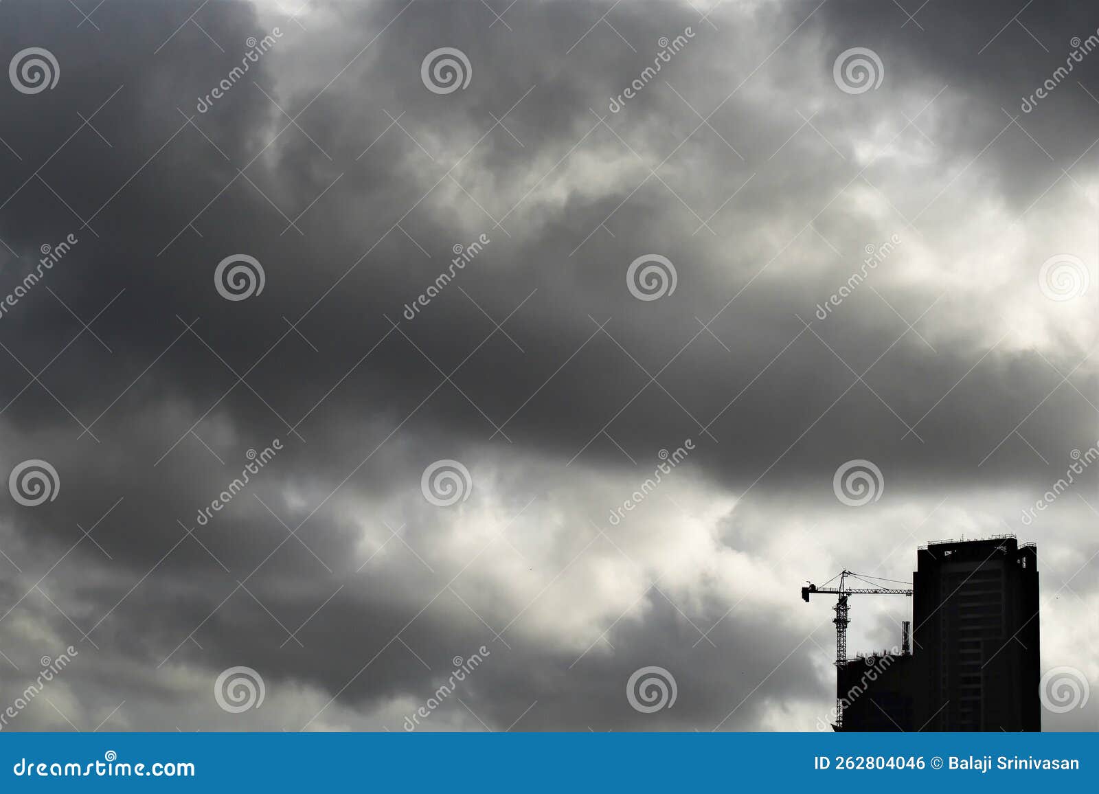 Silhouette of a High Rise Building Under Construction Stock Photo ...