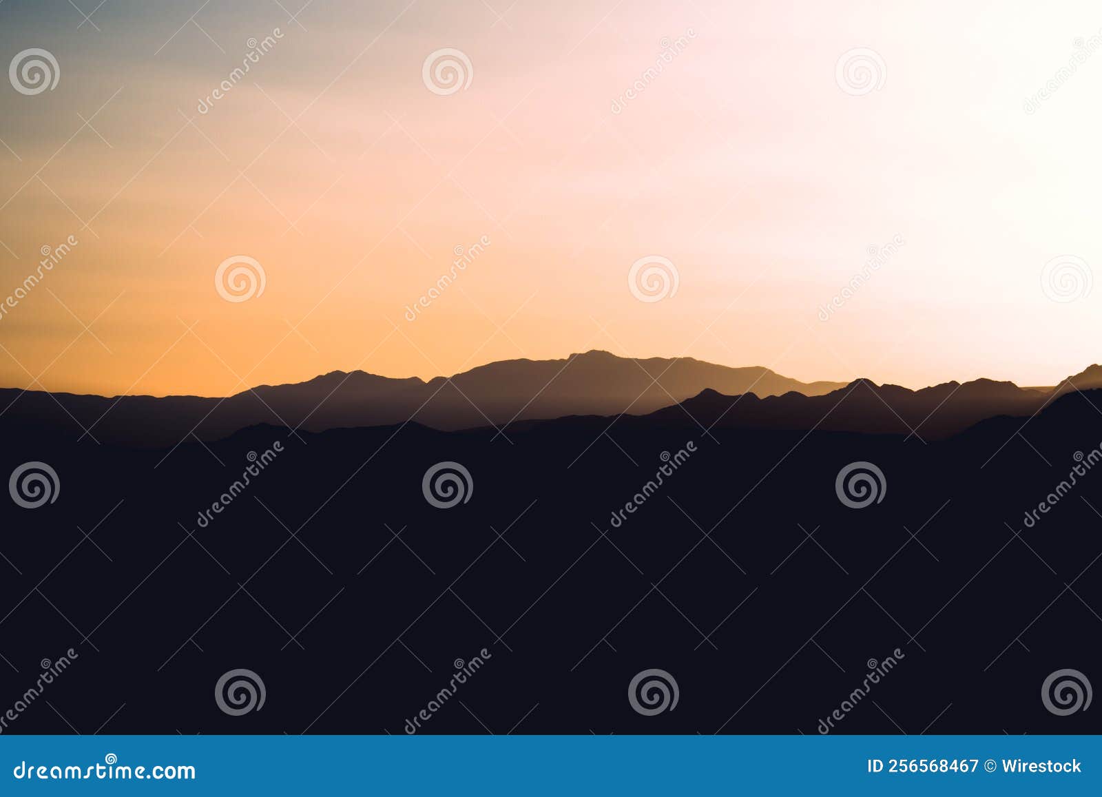Silhouette of a Hills on the Sunset Stock Image - Image of hills ...