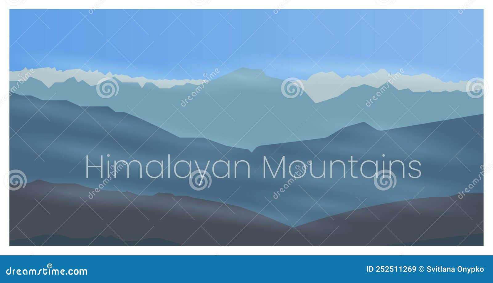 The Silhouette Of The Himalaya Mountains Cartoon Vector | CartoonDealer ...