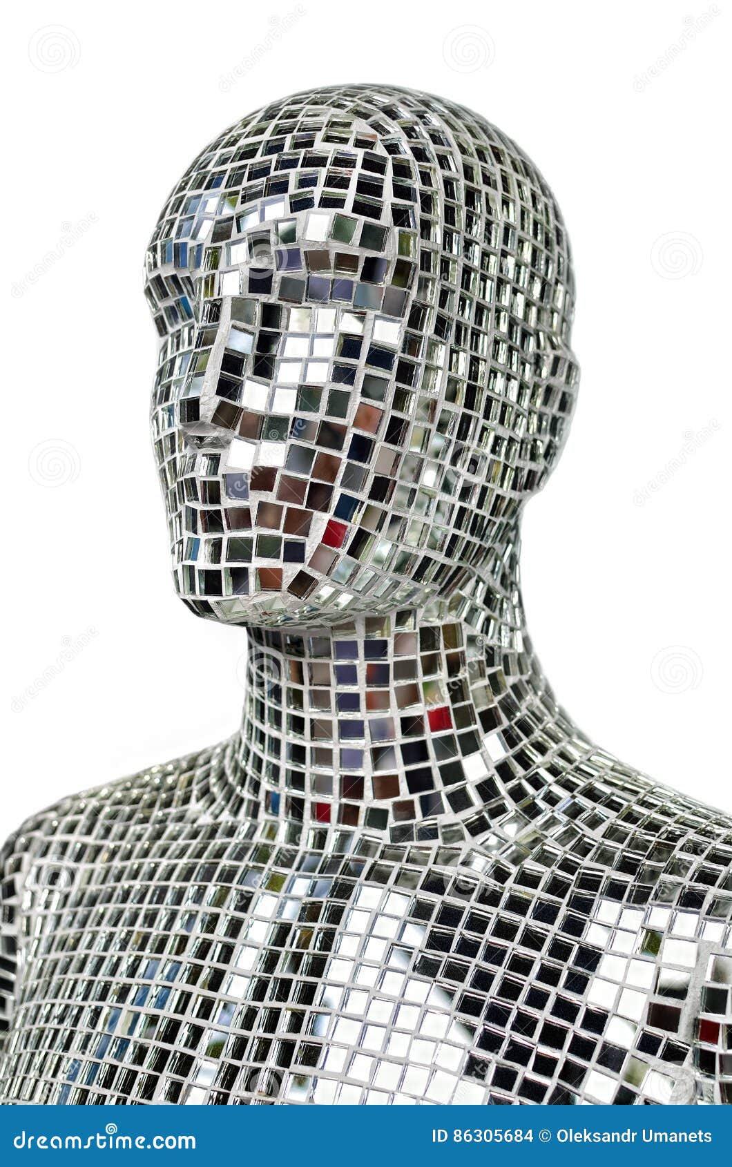 Silhouette Of Human Body From Sparkling Mirror Pieces Royalty-Free ...