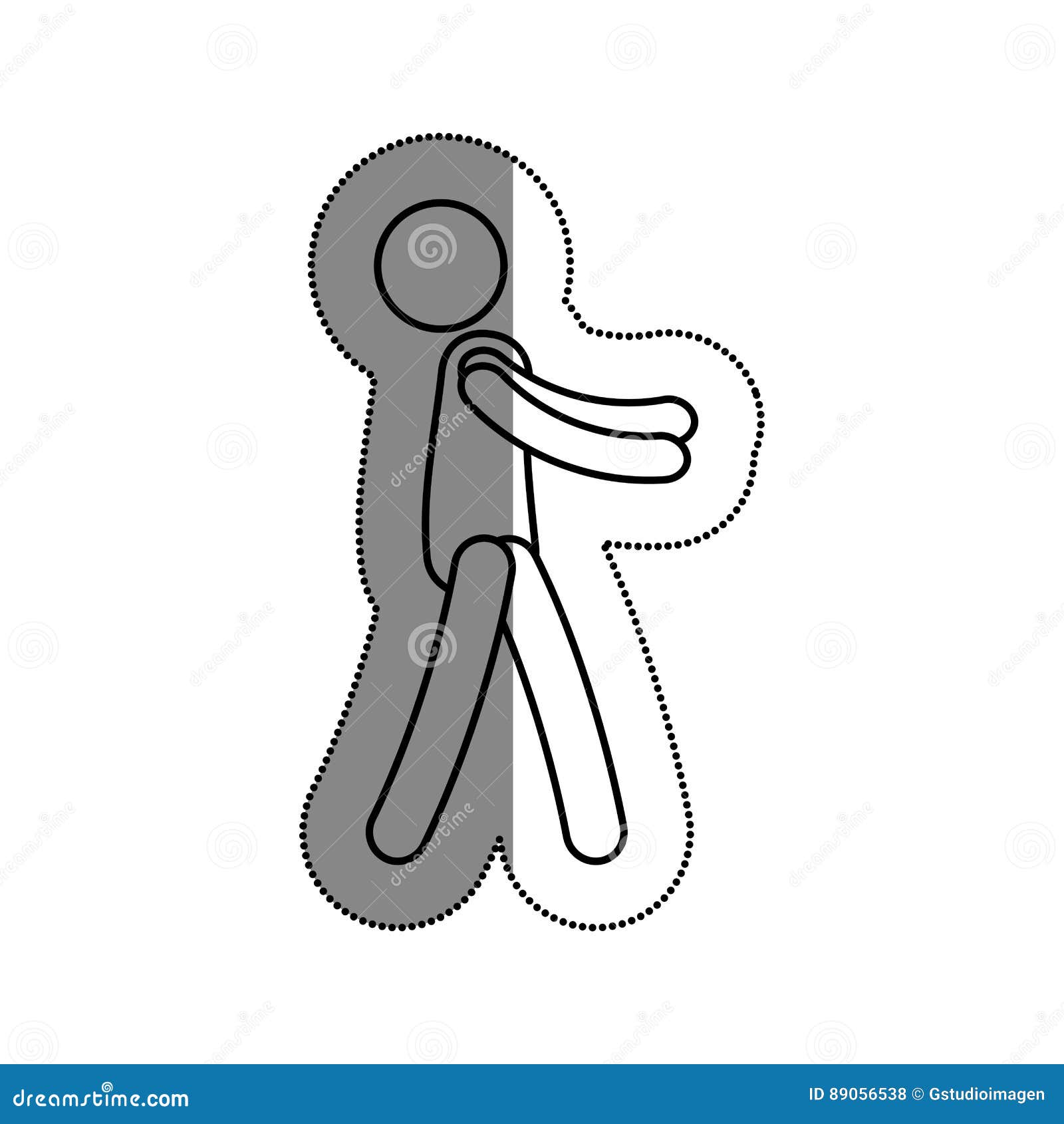 Silhouette Human Lifting Pose Stock Illustration - Illustration of ...