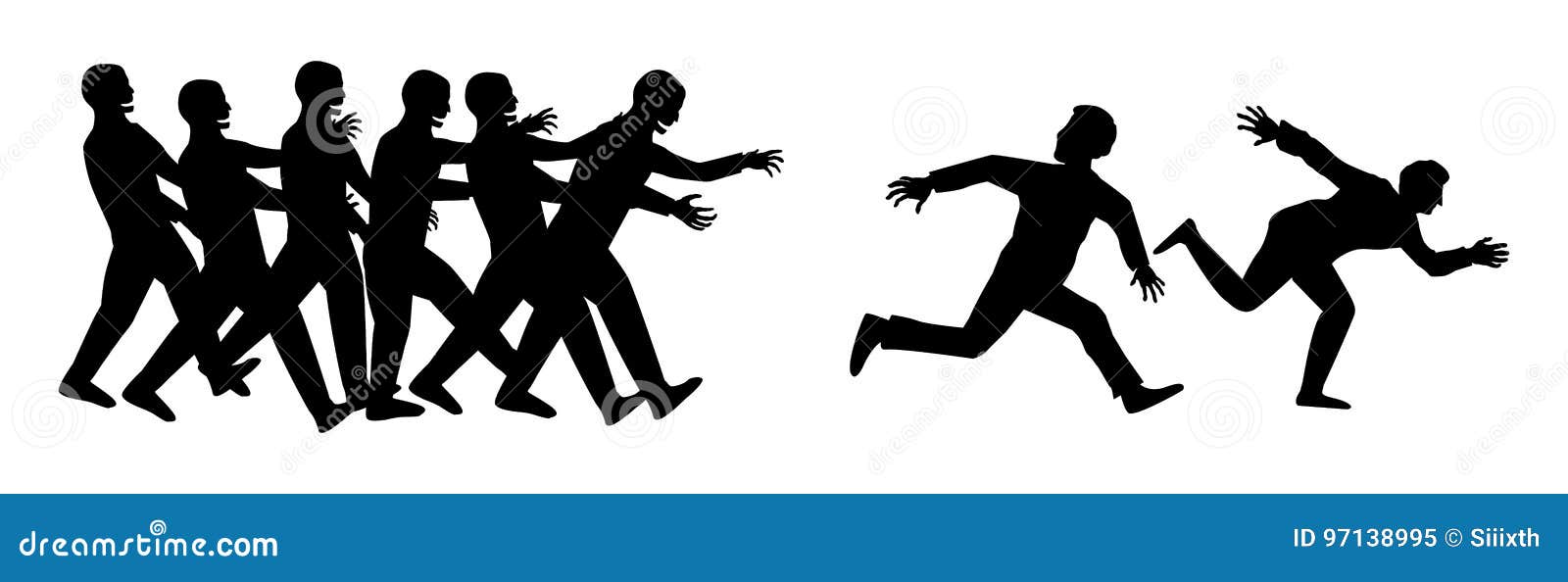 Group Of Zombies Silhouette