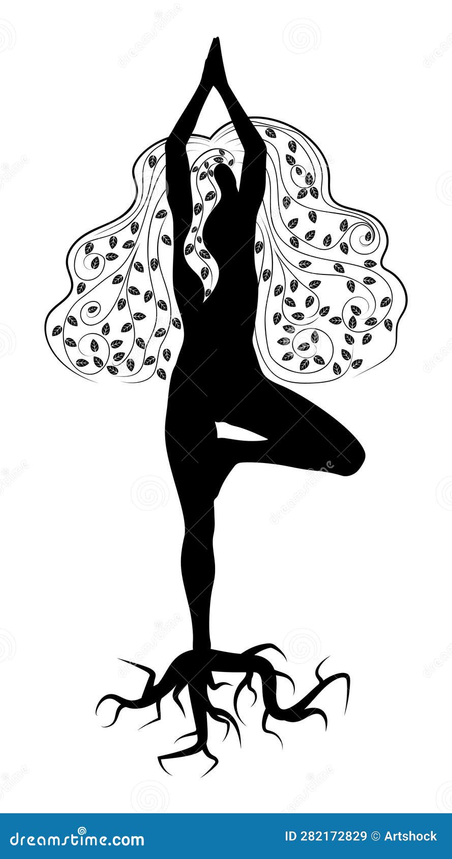 Human tree with leaves stock vector. Illustration of design - 282172829