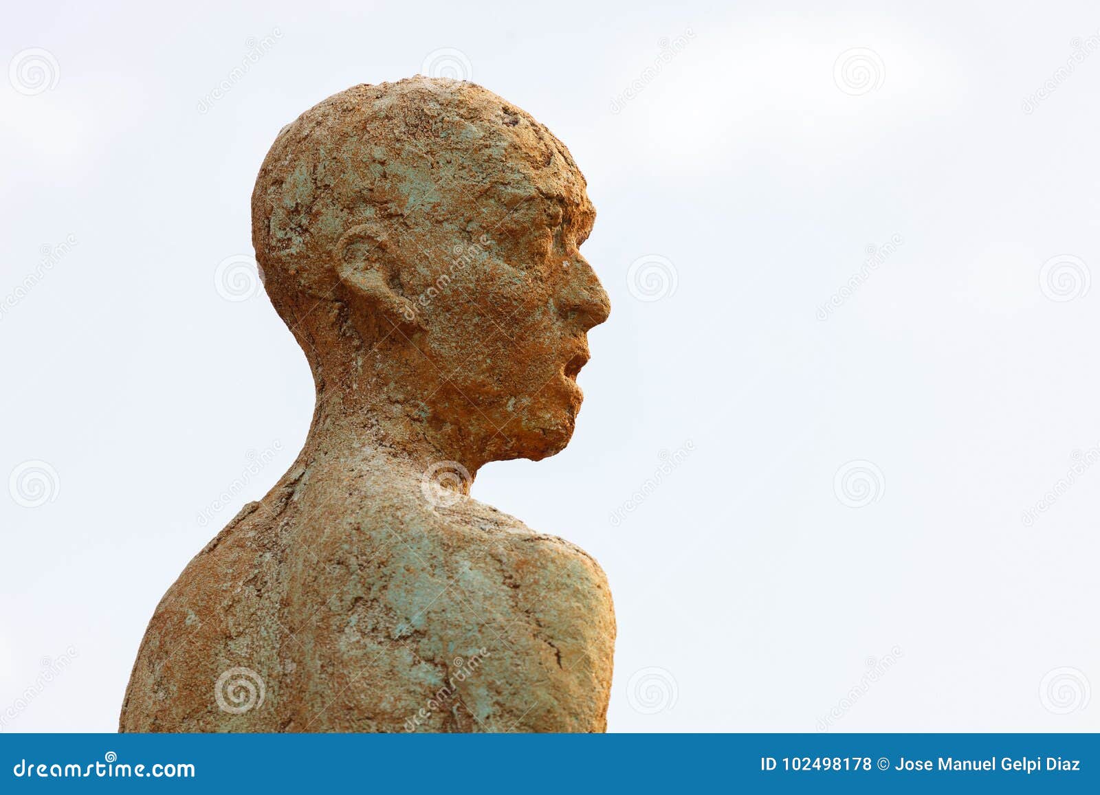 Silhouette of a Human Statue of Stone Editorial Stock Photo - Image of ...