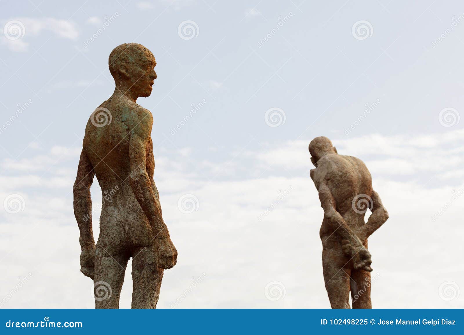 Silhouette of Human Statues of Stone Editorial Image - Image of ...