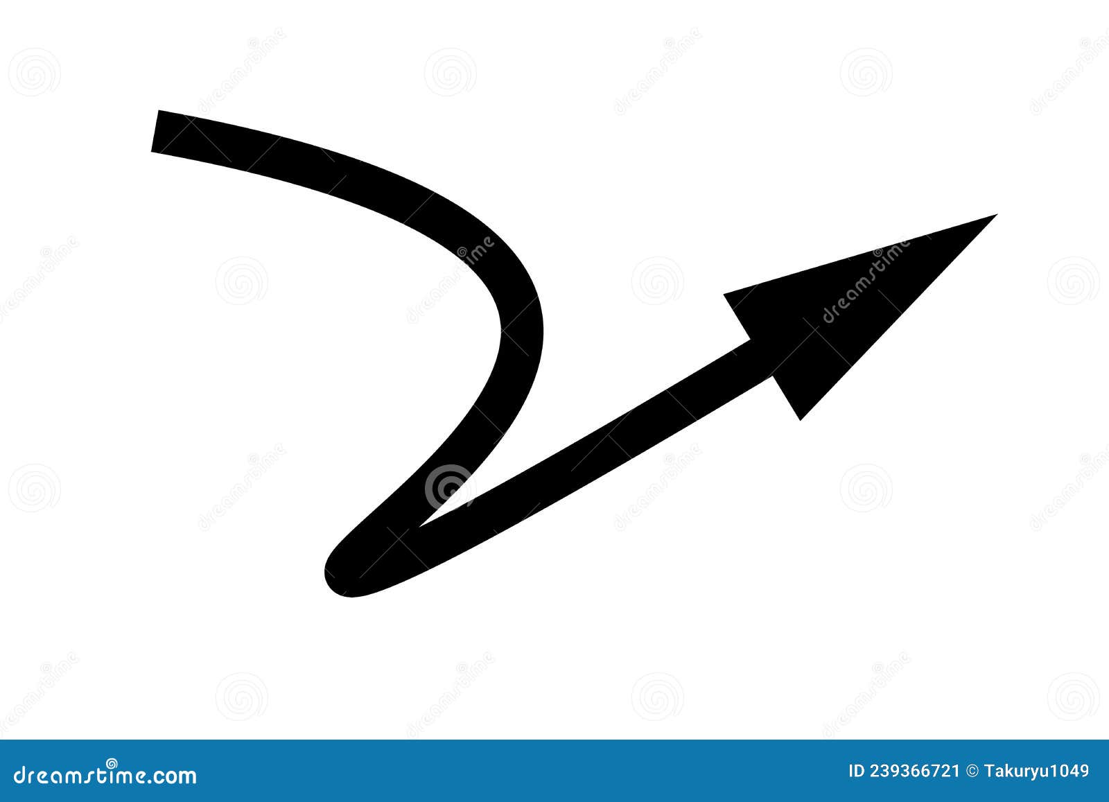 Silhouette Icon of an Ascending Arrow. Vector. Stock Vector ...