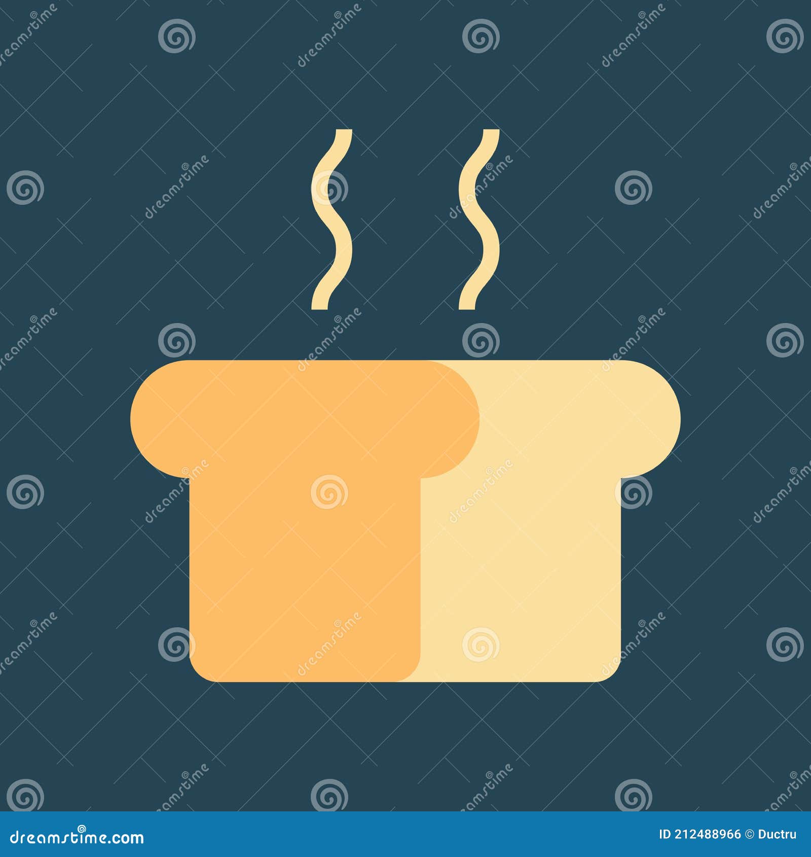 Silhouette Icon Bread. Flat Vector Illustration. Stock Vector ...