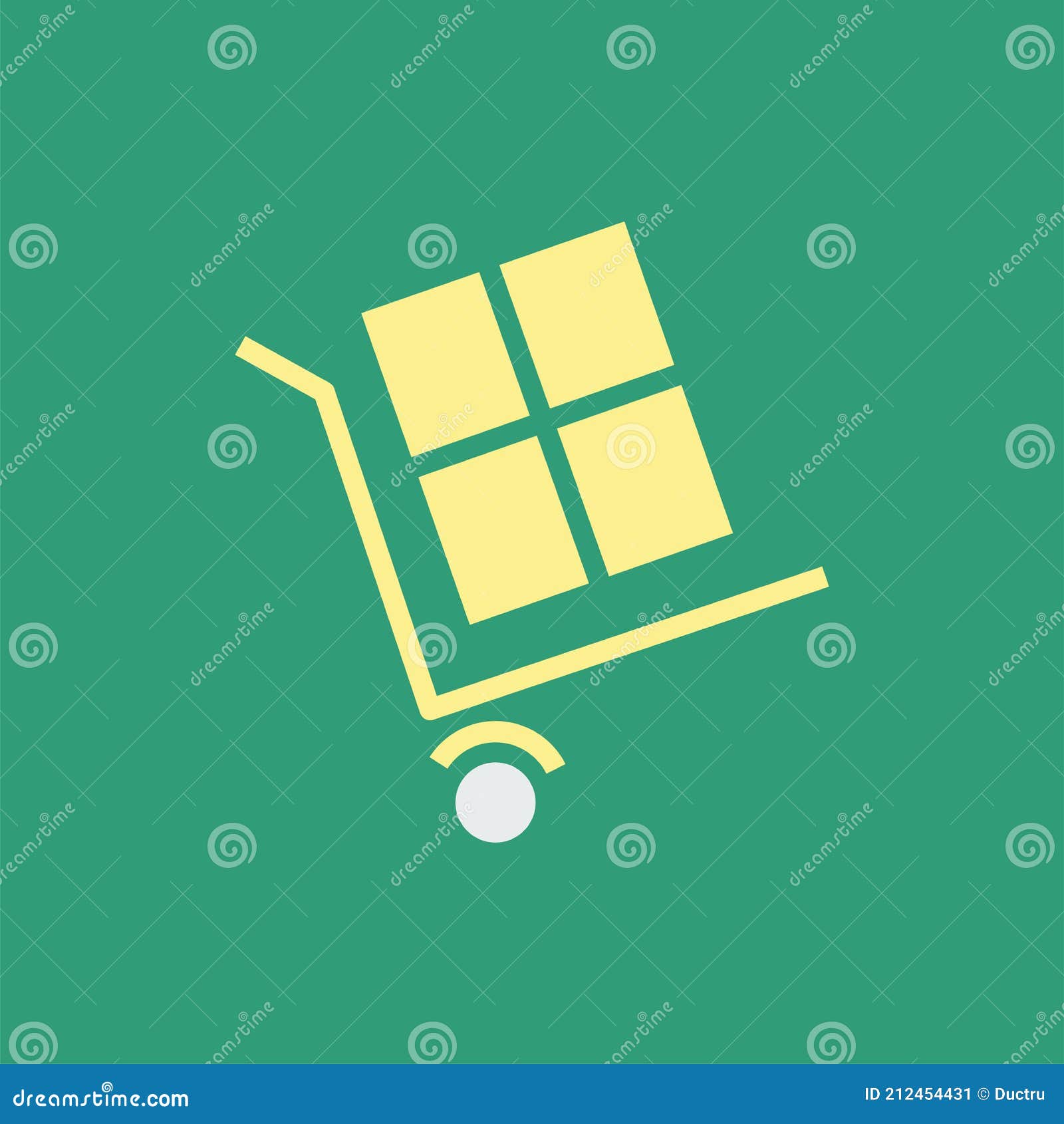 Silhouette Icon Conveying Boxes. Flat Vector Illustration. Stock Vector ...