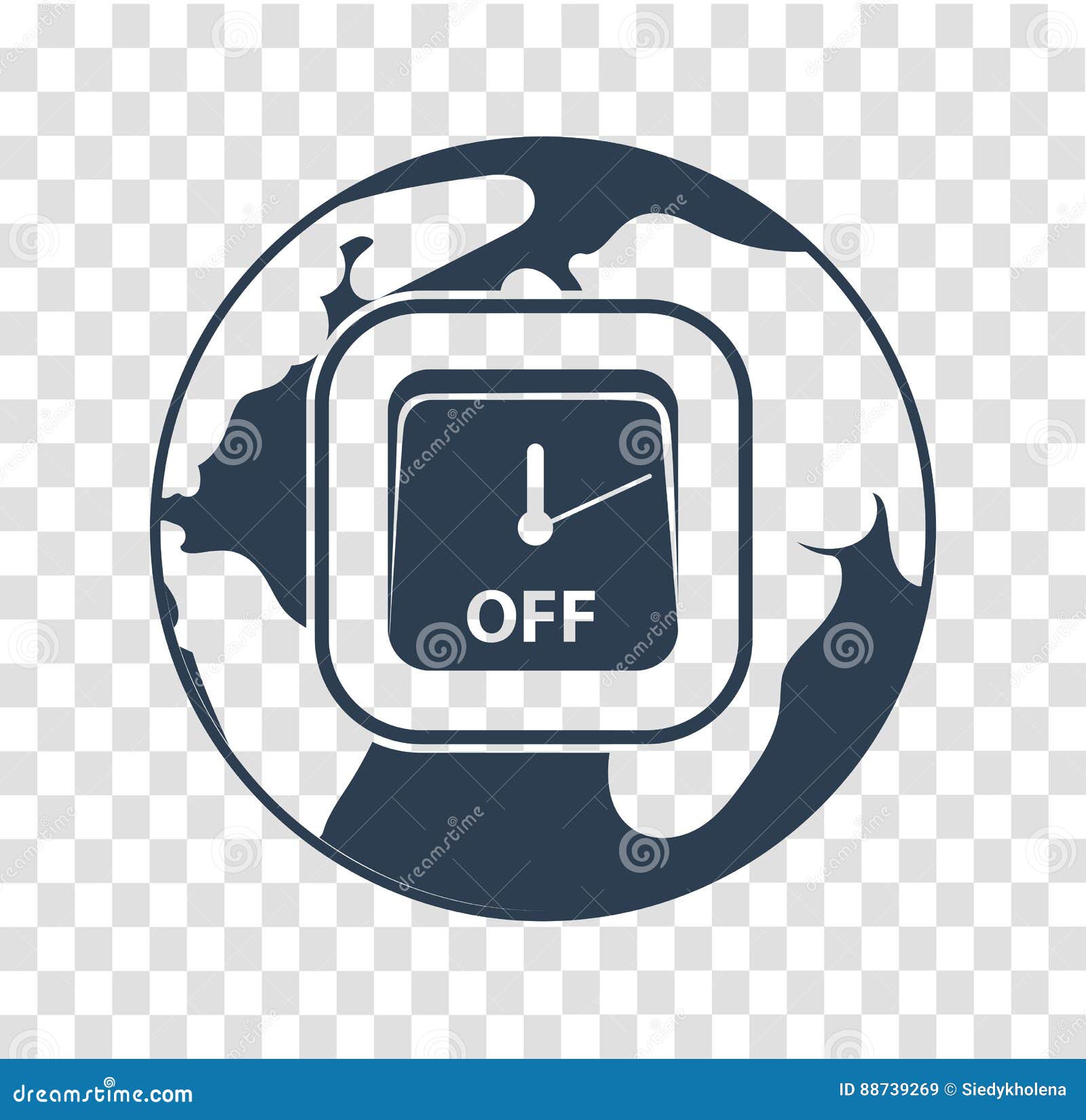 Silhouette icon Earth Hour stock illustration. Illustration of ecology ...