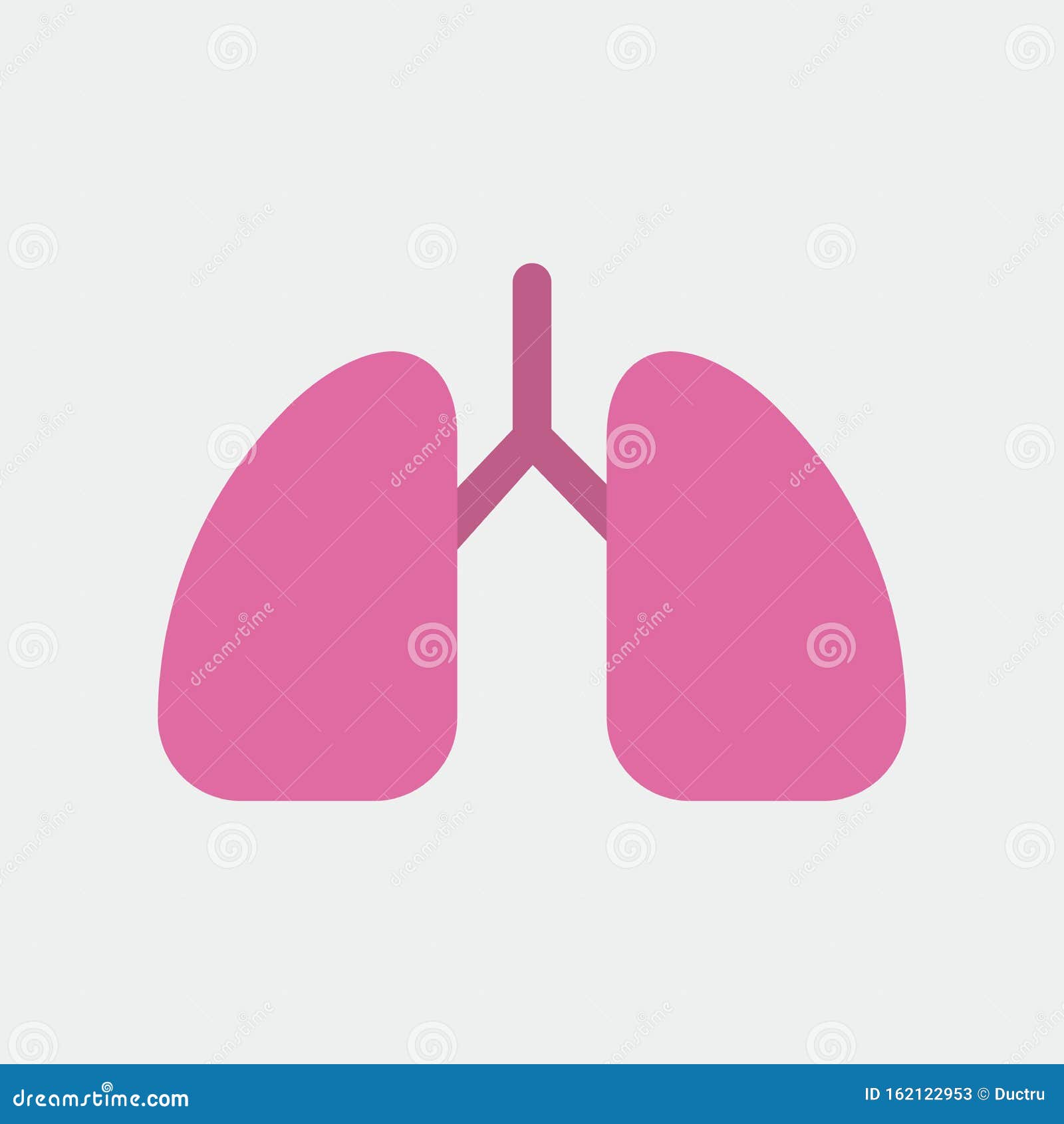 Icon Lungs. Simple Black Vector Illustration Isolated On White ...