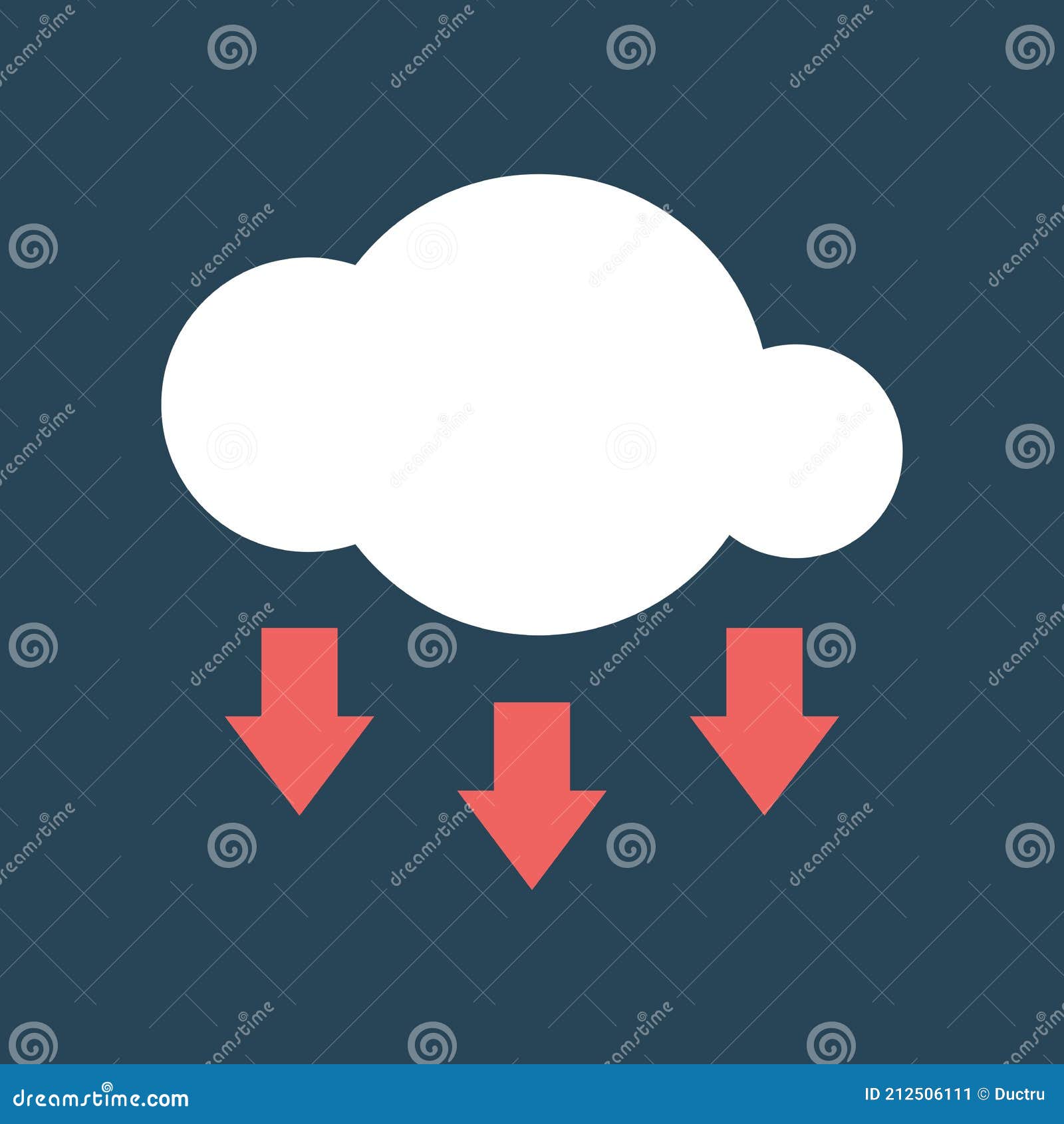 Silhouette Icon Precipitation. Flat Vector Illustration. Stock Vector ...