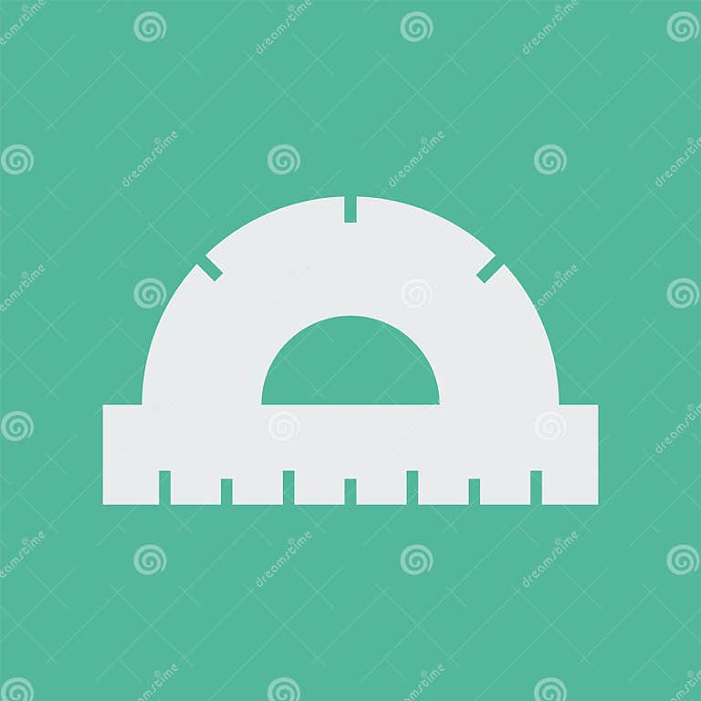 Silhouette Icon Protractor. Flat Vector Illustration. Stock Vector ...