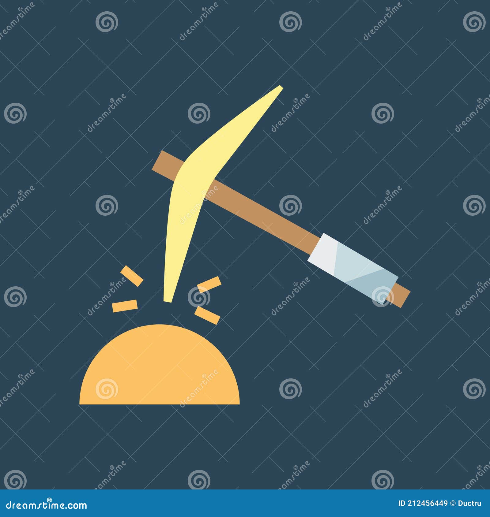 Silhouette Icon Resource Extraction. Flat Vector Illustration. Stock ...