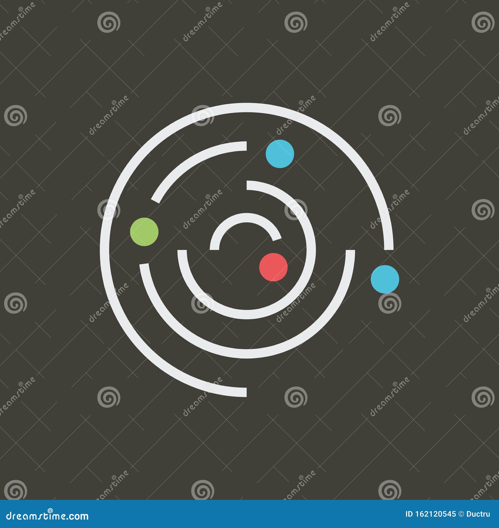 Silhouette Icon Rotation of Cosmic Bodies Stock Vector - Illustration ...