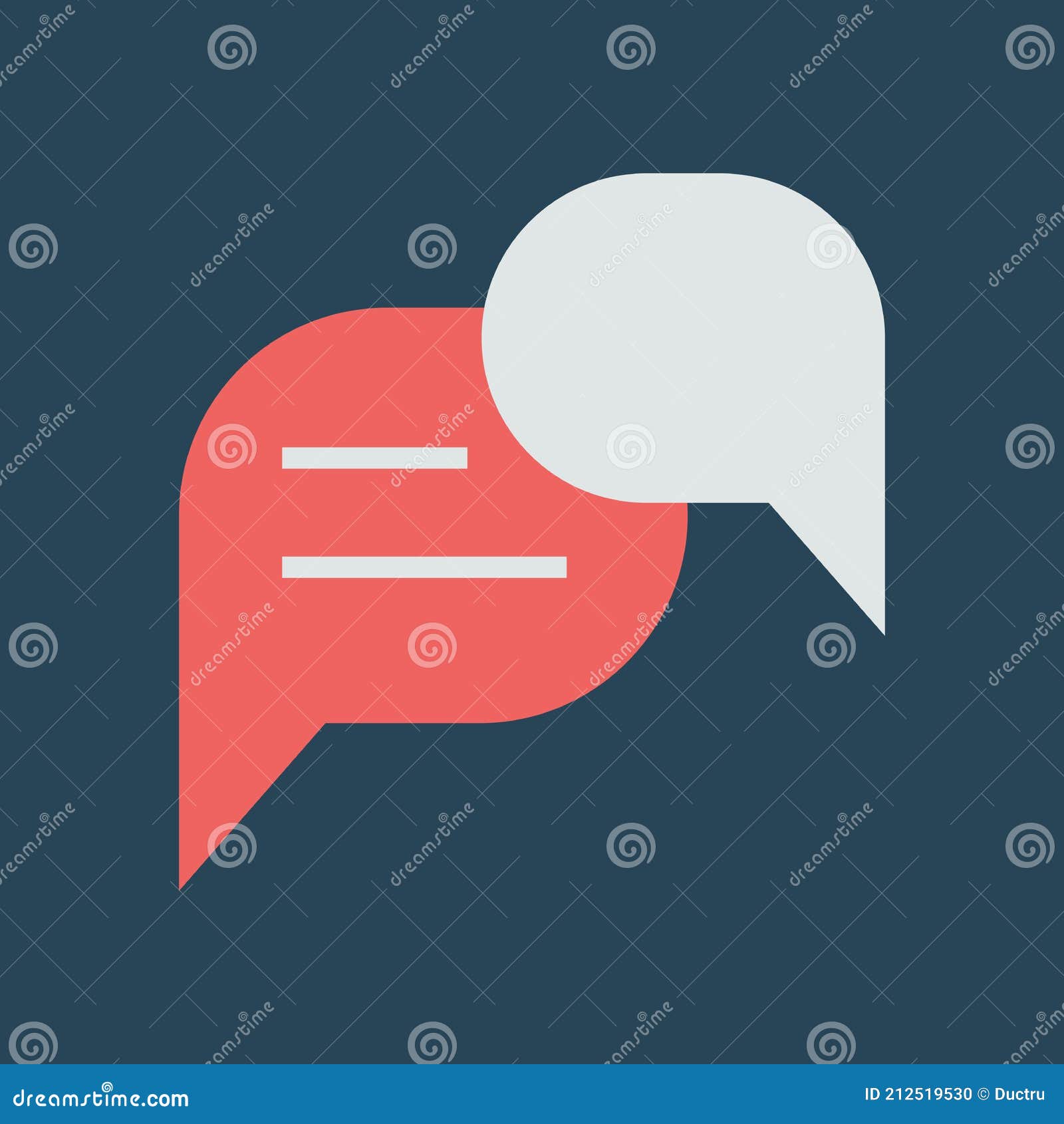 Silhouette Icon Text Clouds. Flat Vector Illustration. Stock Vector ...