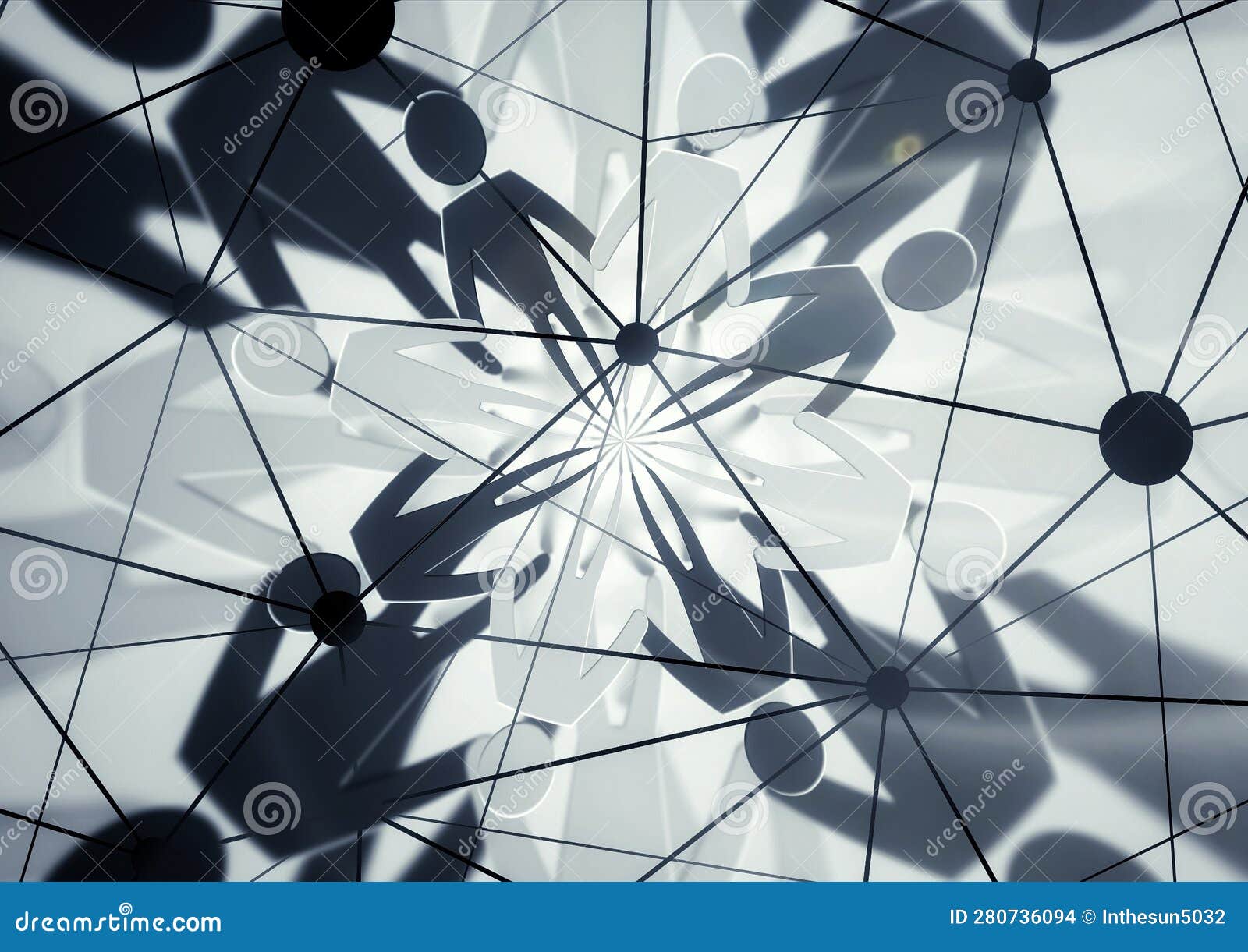 Silhouette Illustration of People Connected on the Internet Stock Photo ...