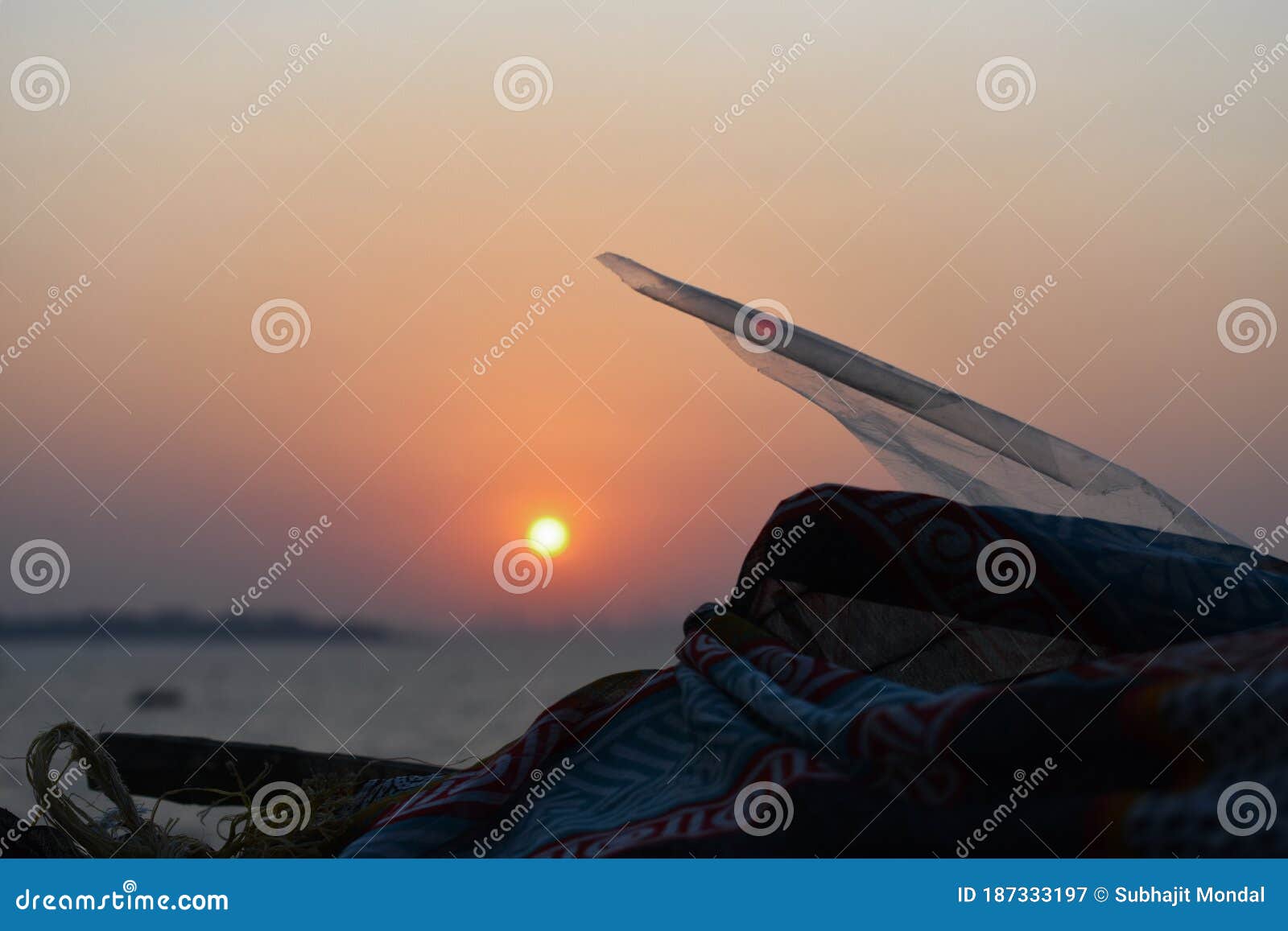 Silhouette Image of a Sunset Capture from a Boat Stock Image - Image of ...