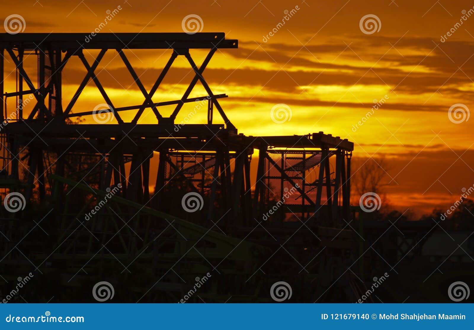 Silhouette Iron Railings On Blue Sky Background Stock Photography ...