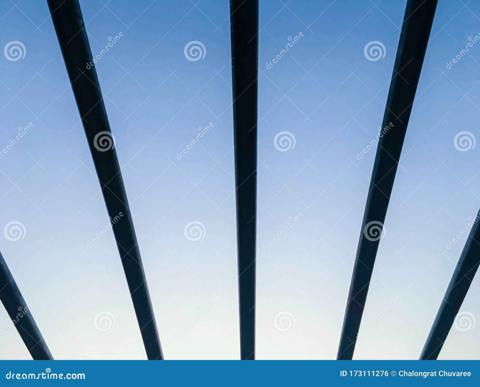 Silhouette Of Railings With Spears, Trees And A Lamp Post In The Castro ...