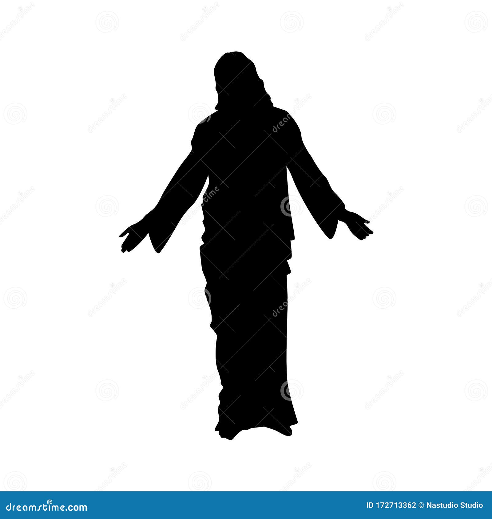 The Silhouette of Jesus Christ Stock Vector - Illustration of christ ...