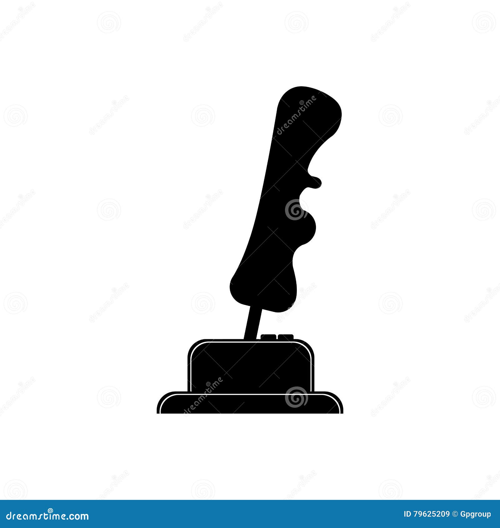 Silhouette Joystick with Buttons for Games Stock Vector - Illustration ...