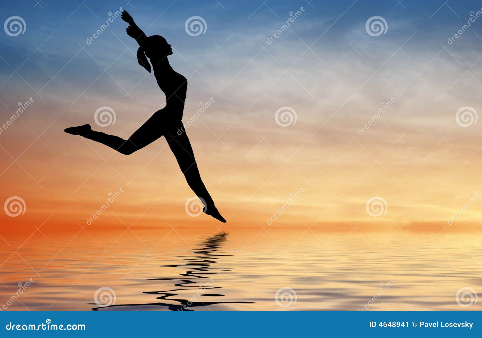 Silhouette Man Jump Royalty-Free Stock Photo | CartoonDealer.com #50131617