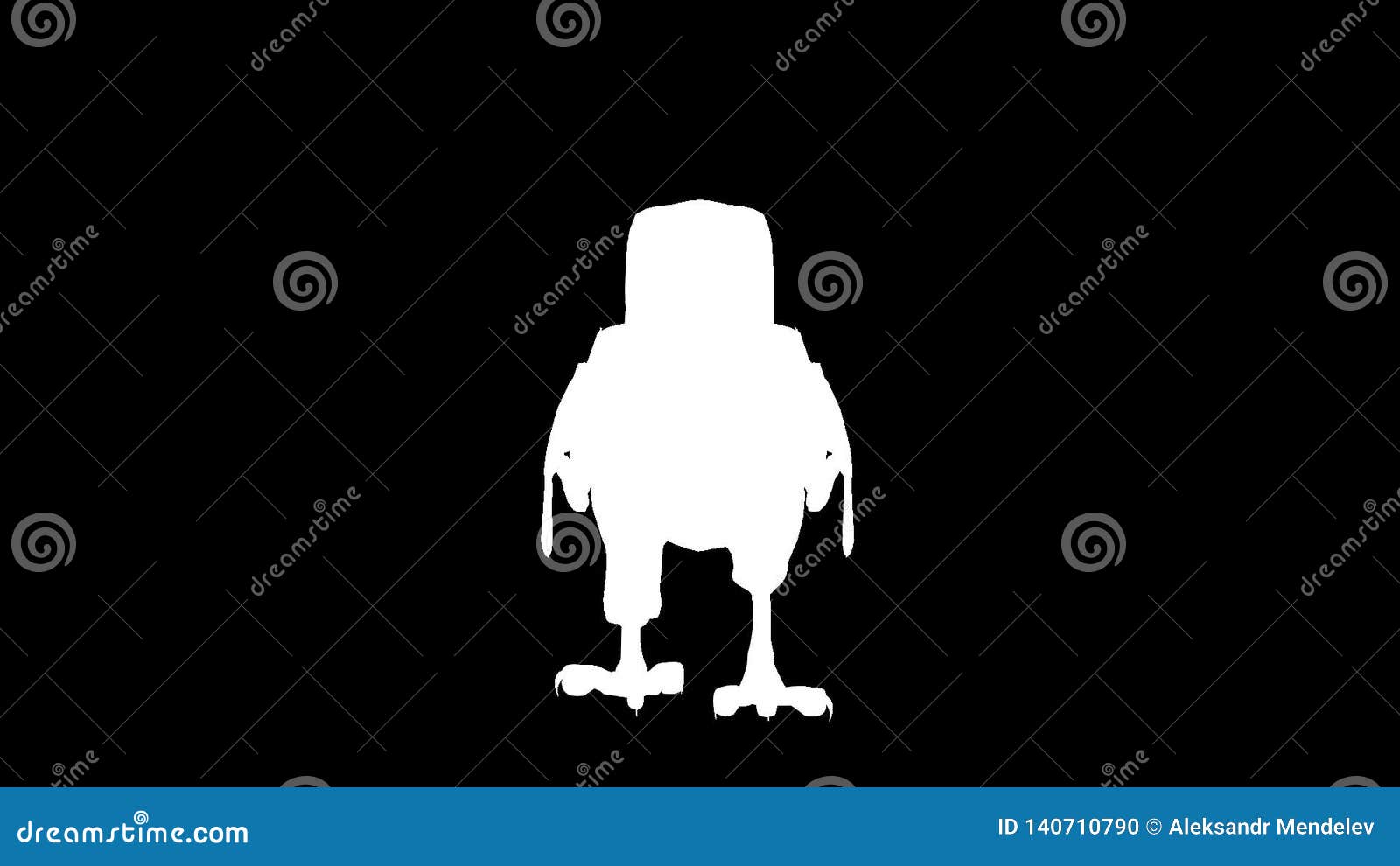 Silhouette of a Jumping Bird. Alpha Channel. Alpha Matte. FullHD. Stock ...