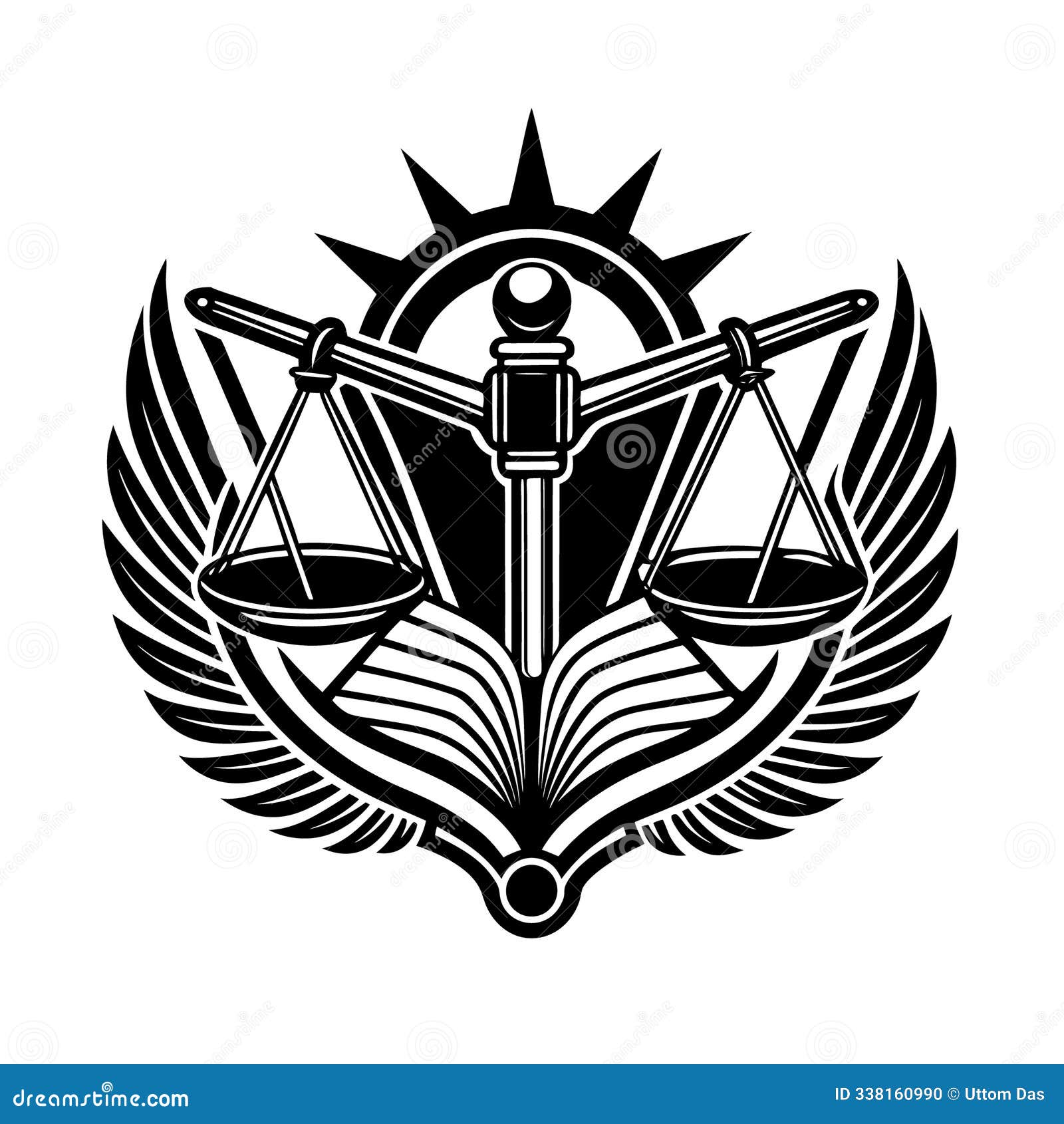 Silhouette of a Justice Scale in Vector Format Stock Illustration ...