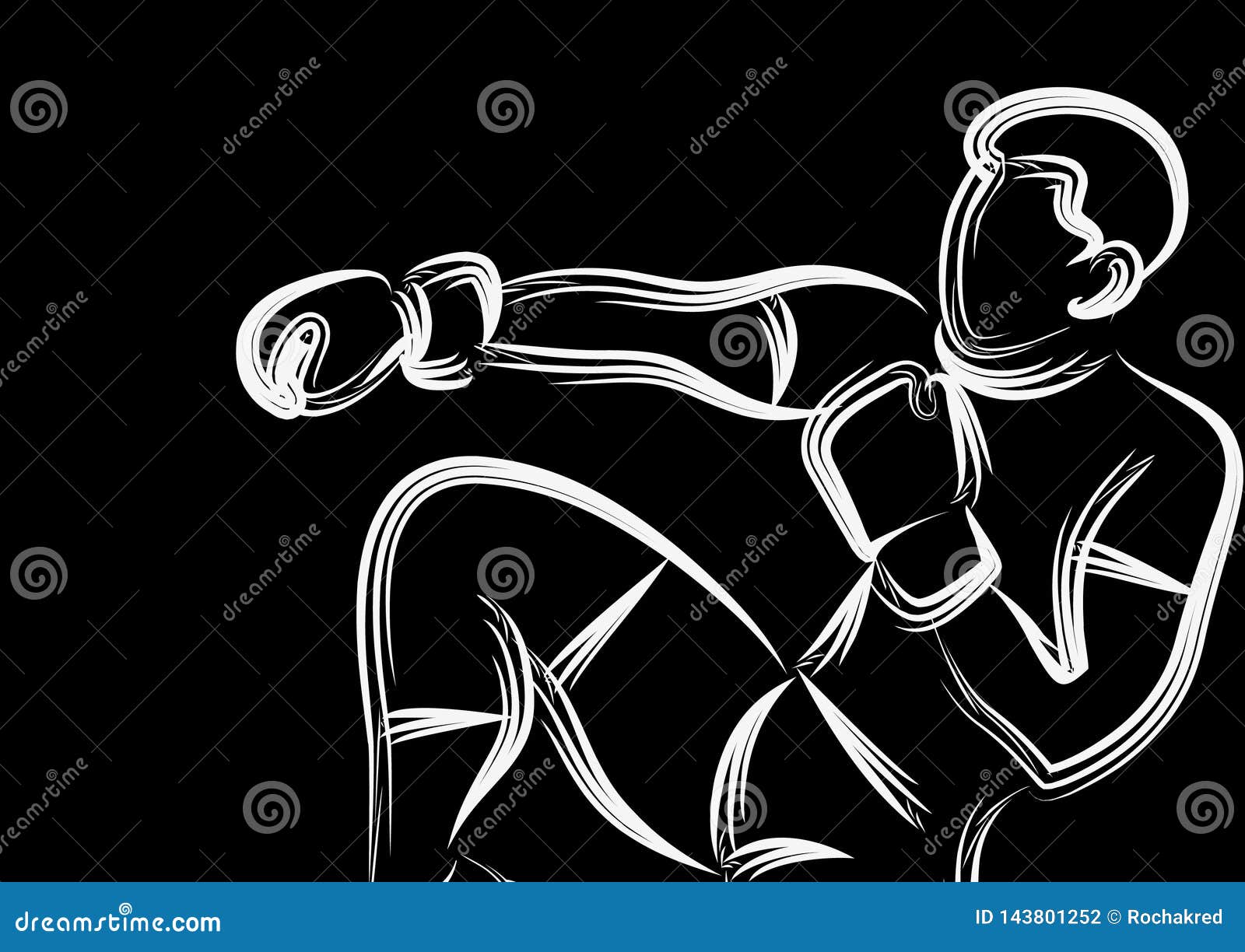 Silhouette of a Karate Doing Standing Side Kick Stock Vector ...