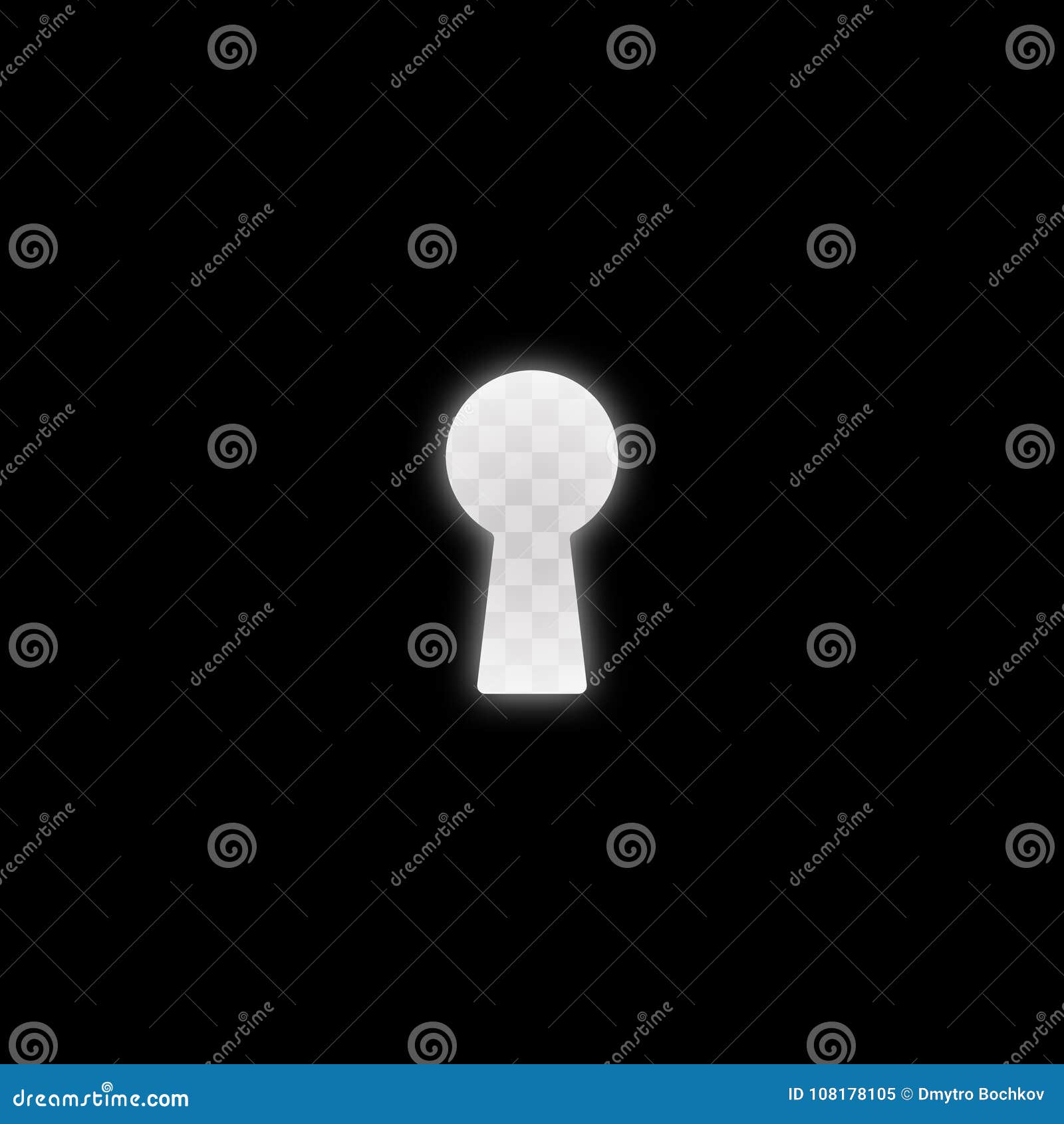Silhouette Of A Keyhole On A Transparent Background. Vector ...