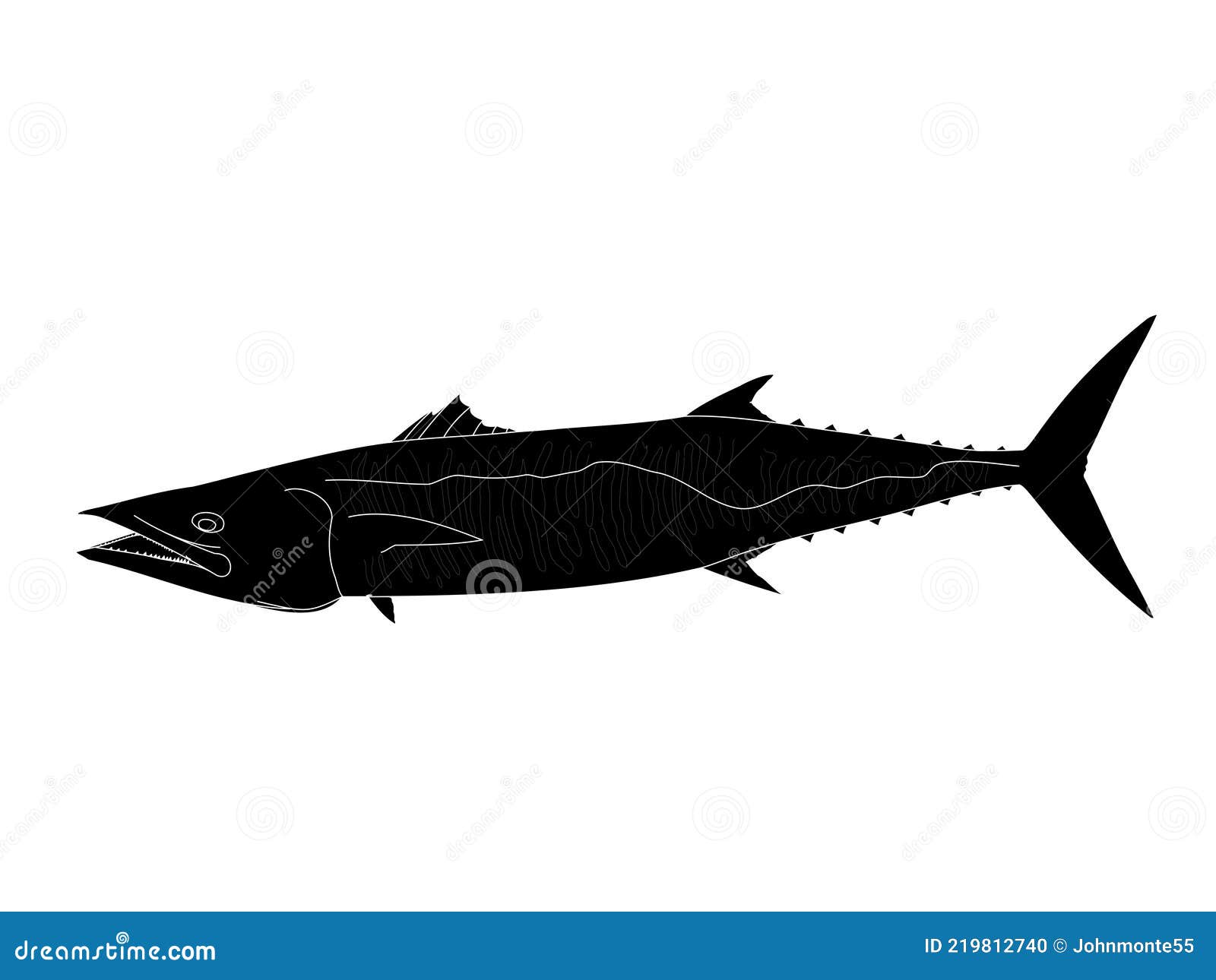 A Silhouette of a King Mackerel Stock Photo - Image of jumping, bahamas ...