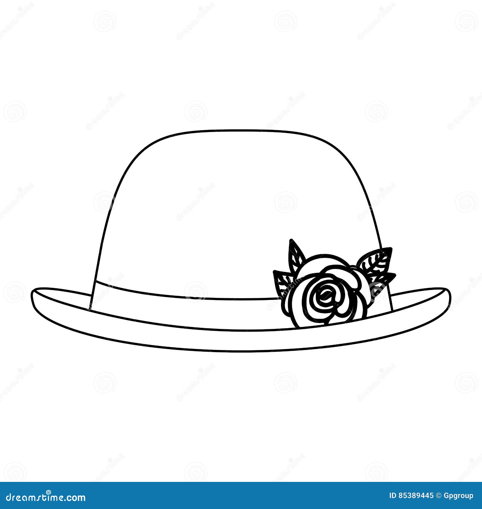 Bowler Hat Outline