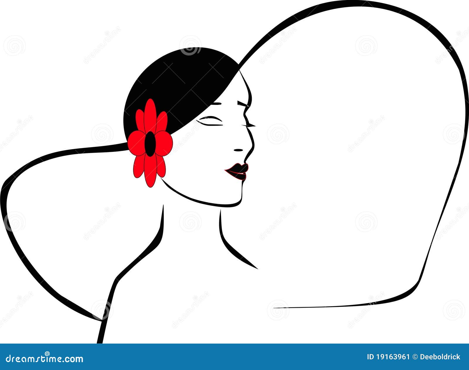 Silhouette of a Ladies Head Stock Vector - Illustration of graphics ...